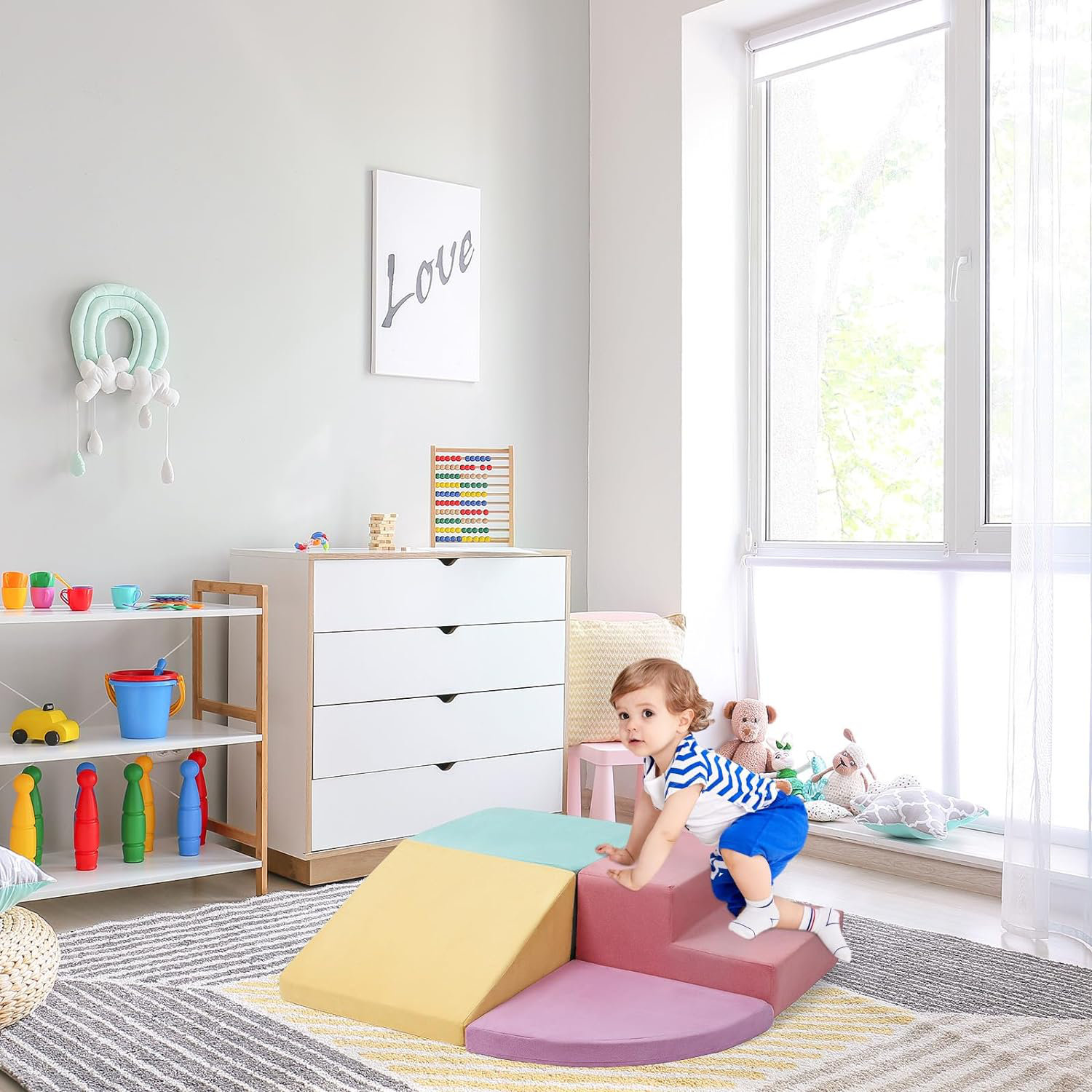 gaomon 6PCS Toddler Foam Climbing Blocks Set, Indoor Active Playset ...