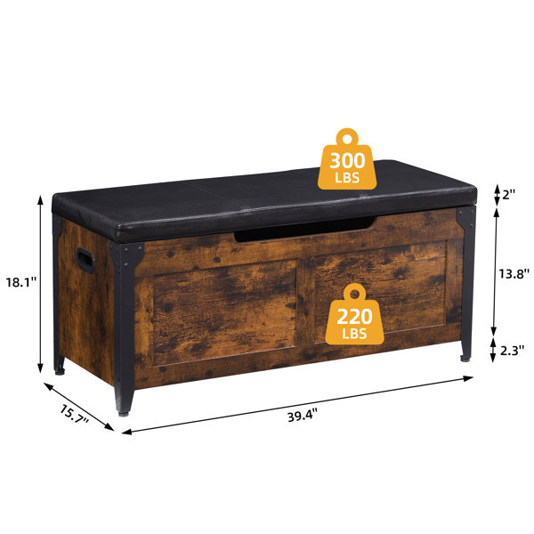 17 Stories Gaomon Wood Storage Chest – A Multi-functional Storage Bench ...