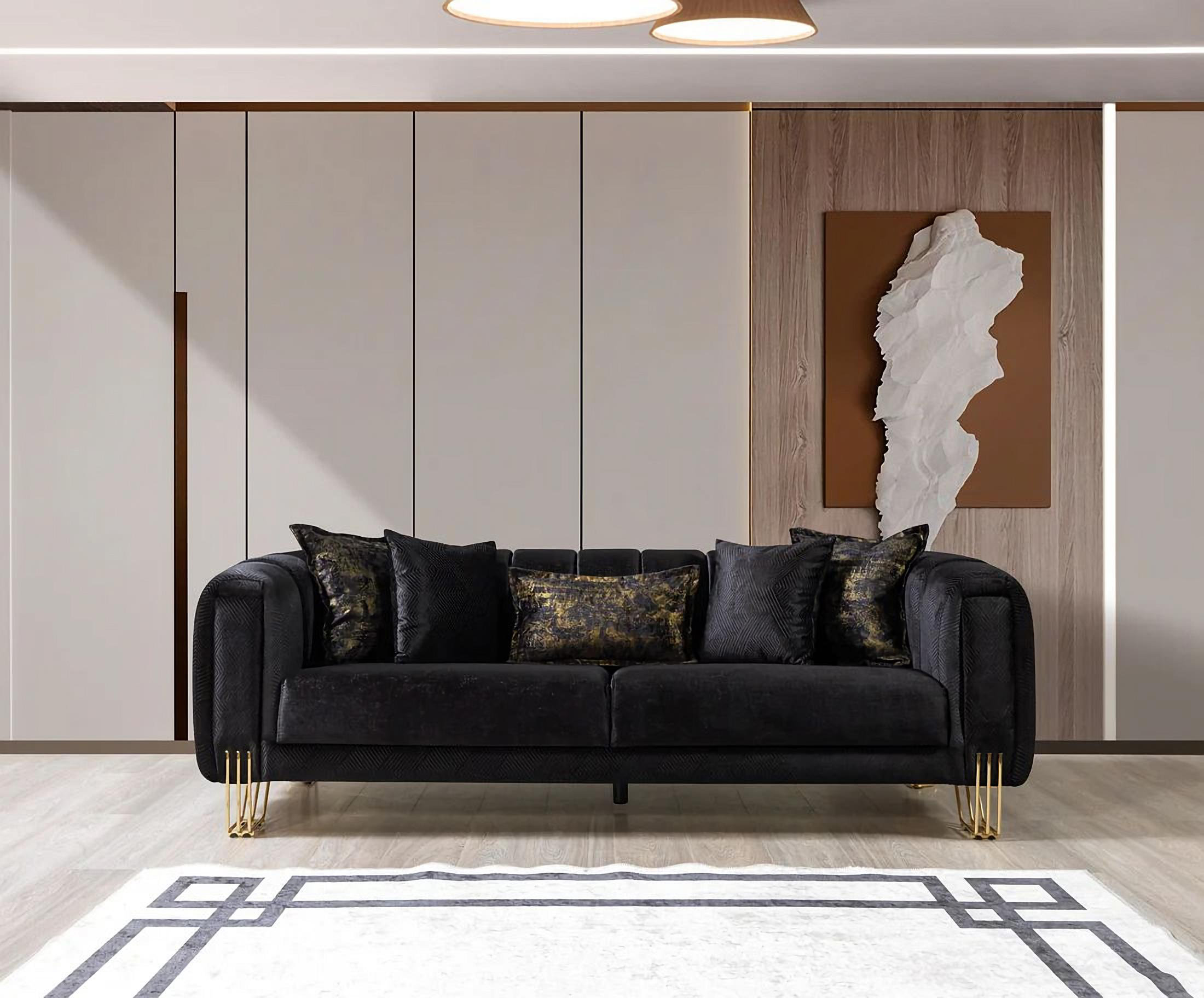 Everly Quinn Faletti 3 - Piece Velvet Living Room Set | Wayfair