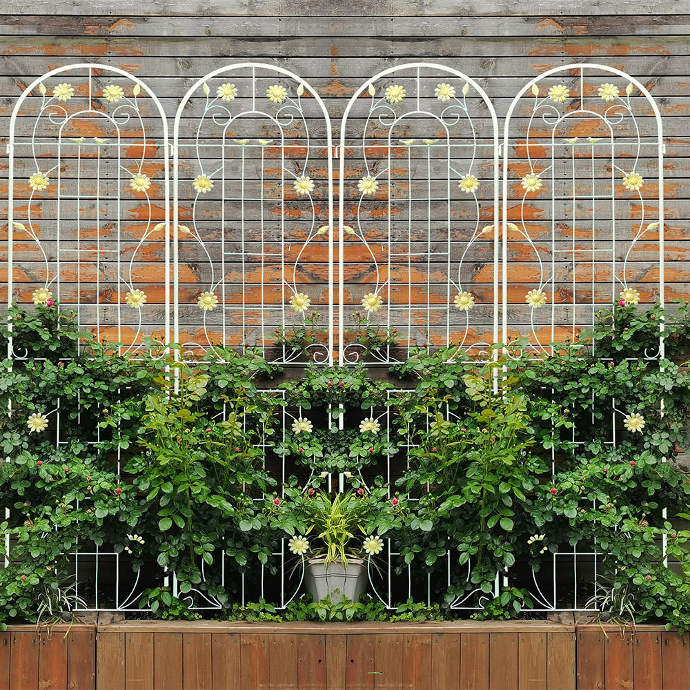 Red Barrel Studio® Karmari Metal Garden Trellis for Climbing Garden ...