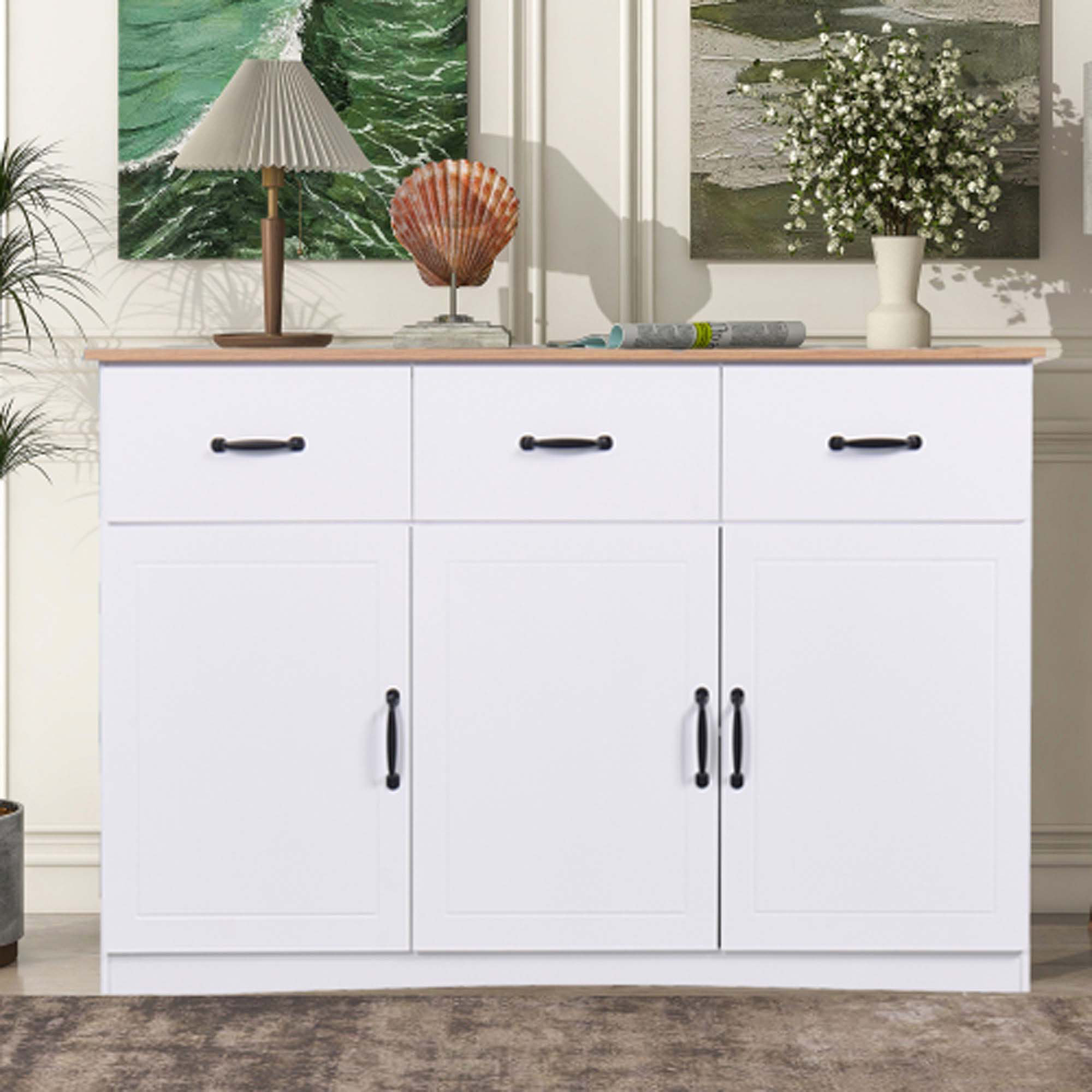 Ebern Designs Maissie 53'' Wide 3 Drawer Sideboard - Wayfair Canada