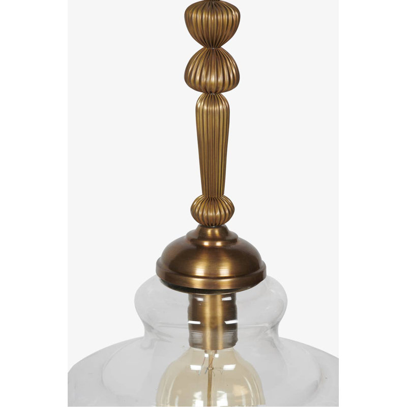 Alcott Hill® Demauria 1 - Light Antique Brass Pendant | Wayfair