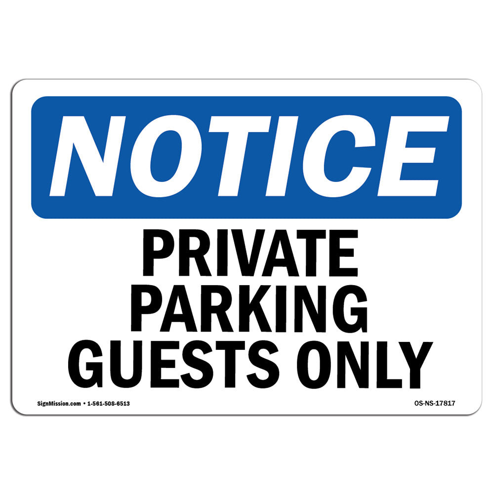 SignMission Private Parking Guests Only Sign | Wayfair