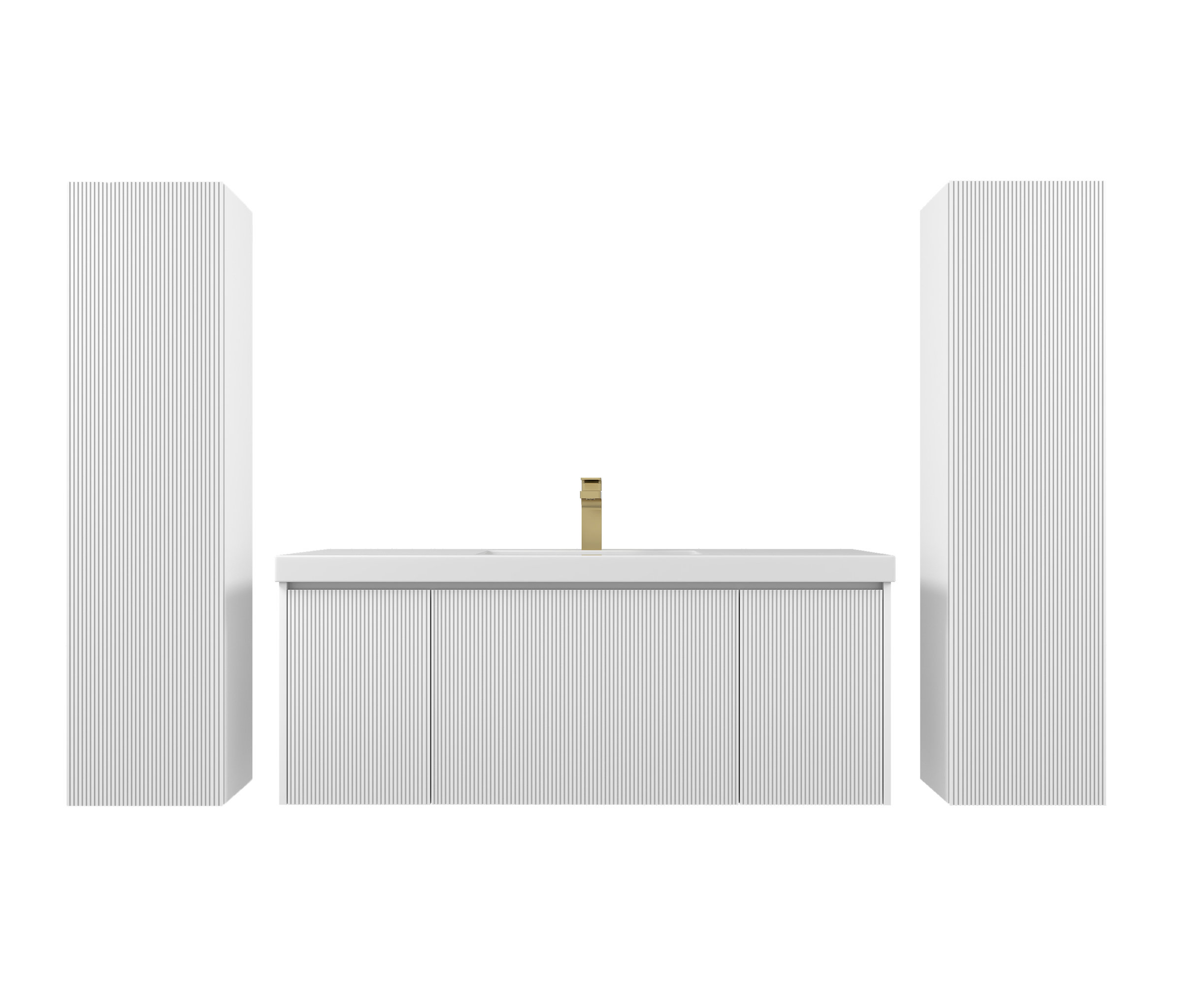 Ebern Designs Bejhorn 48'' Wall Mounted Single Bathroom Vanity with ...