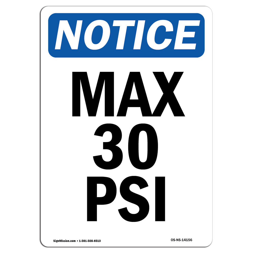 SignMission Max 30 PSI Sign | Wayfair