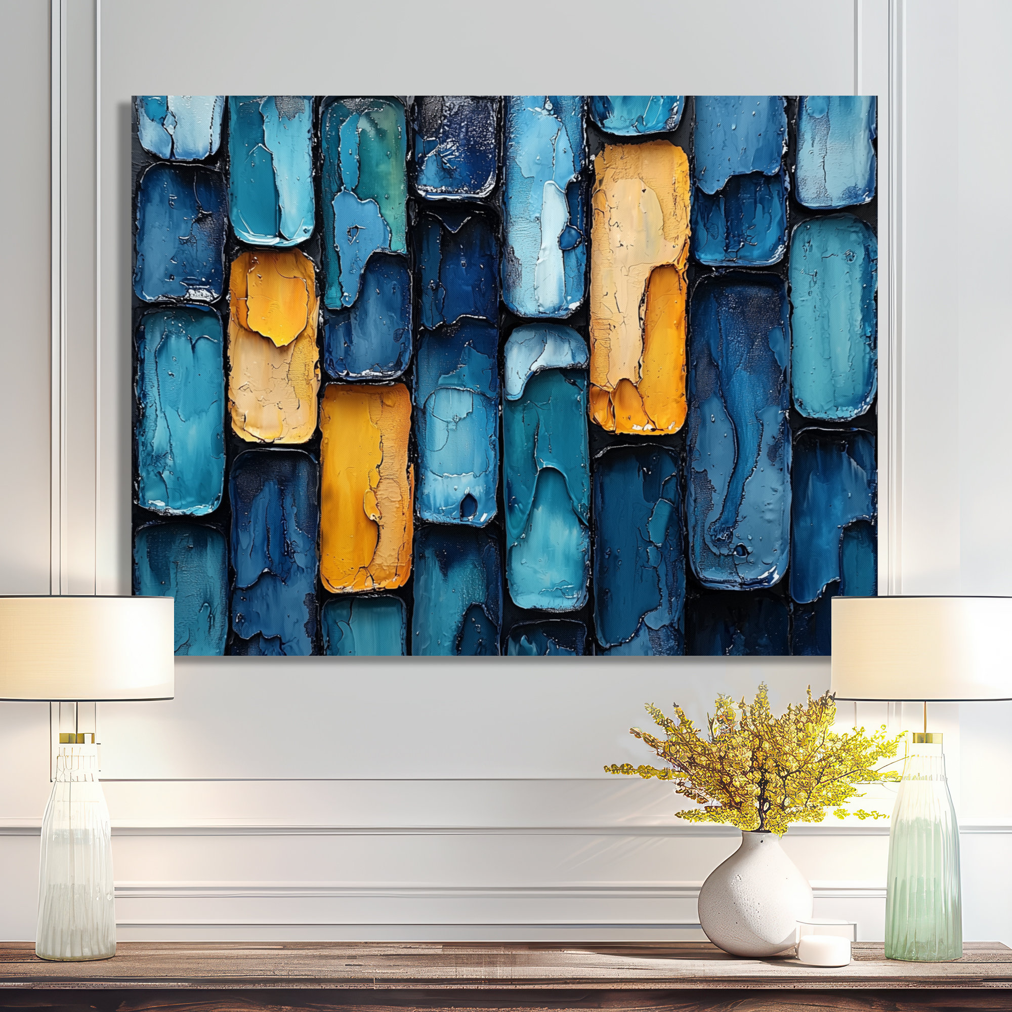 Ivy Bronx Geometric Pulse Optical Art I - Op Art Large Wall Art | Wayfair