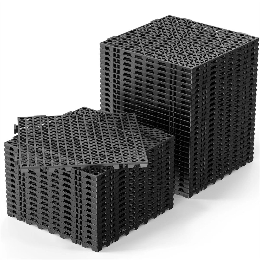 Latitude Run® 12" X 12" Interlocking Drainage Mat Drainage Tiles Non ...
