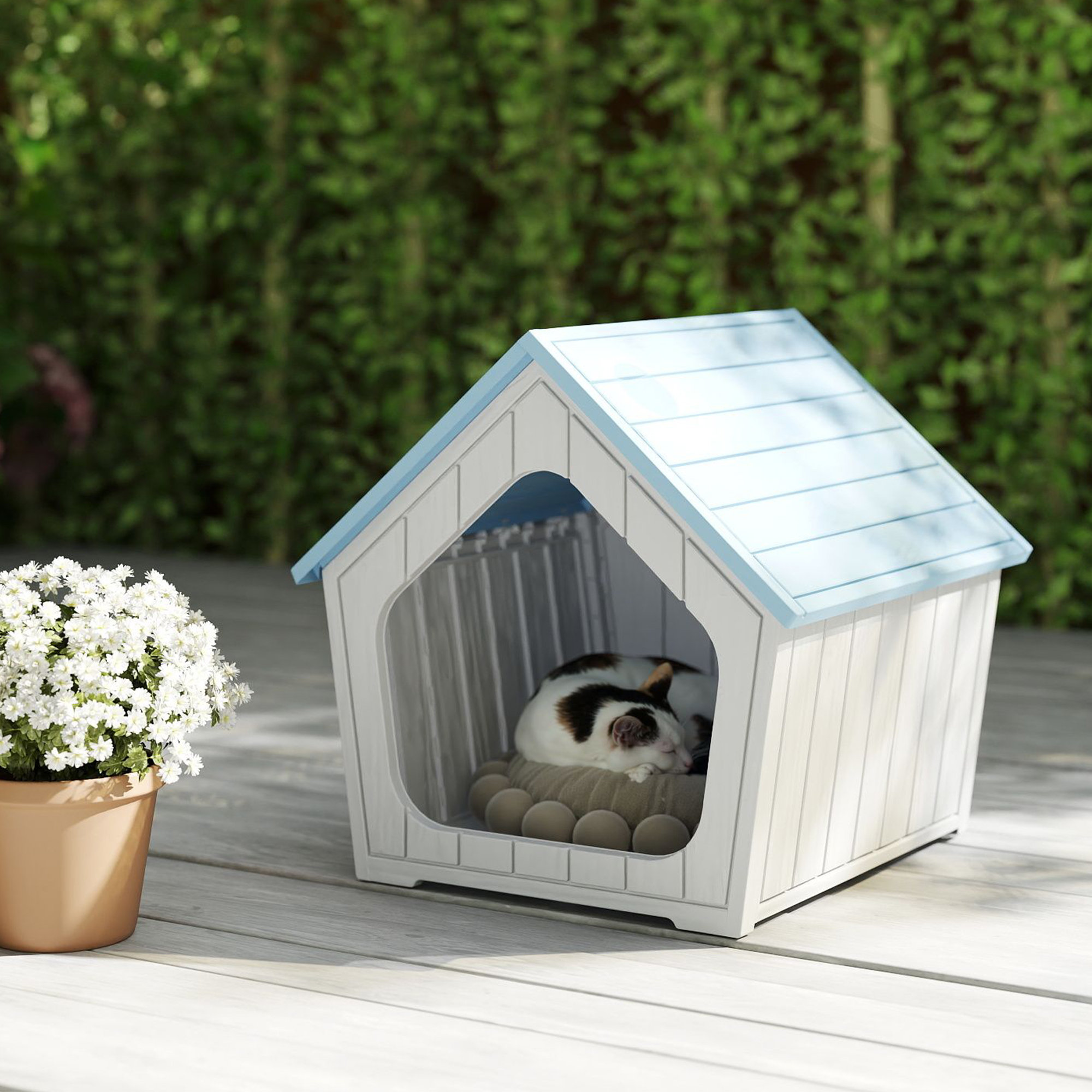 Tucker Murphy Pet™ Yardgrace Log Cabin Cat House – Cozy Stylish Nest ...