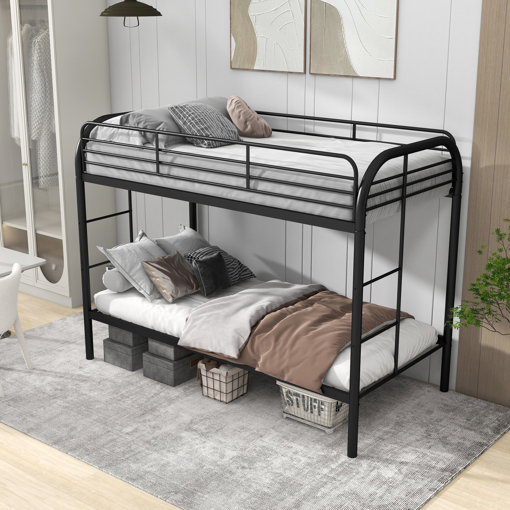 Isabelle & Max™ Bunk Bed With Ladders - Wayfair Canada