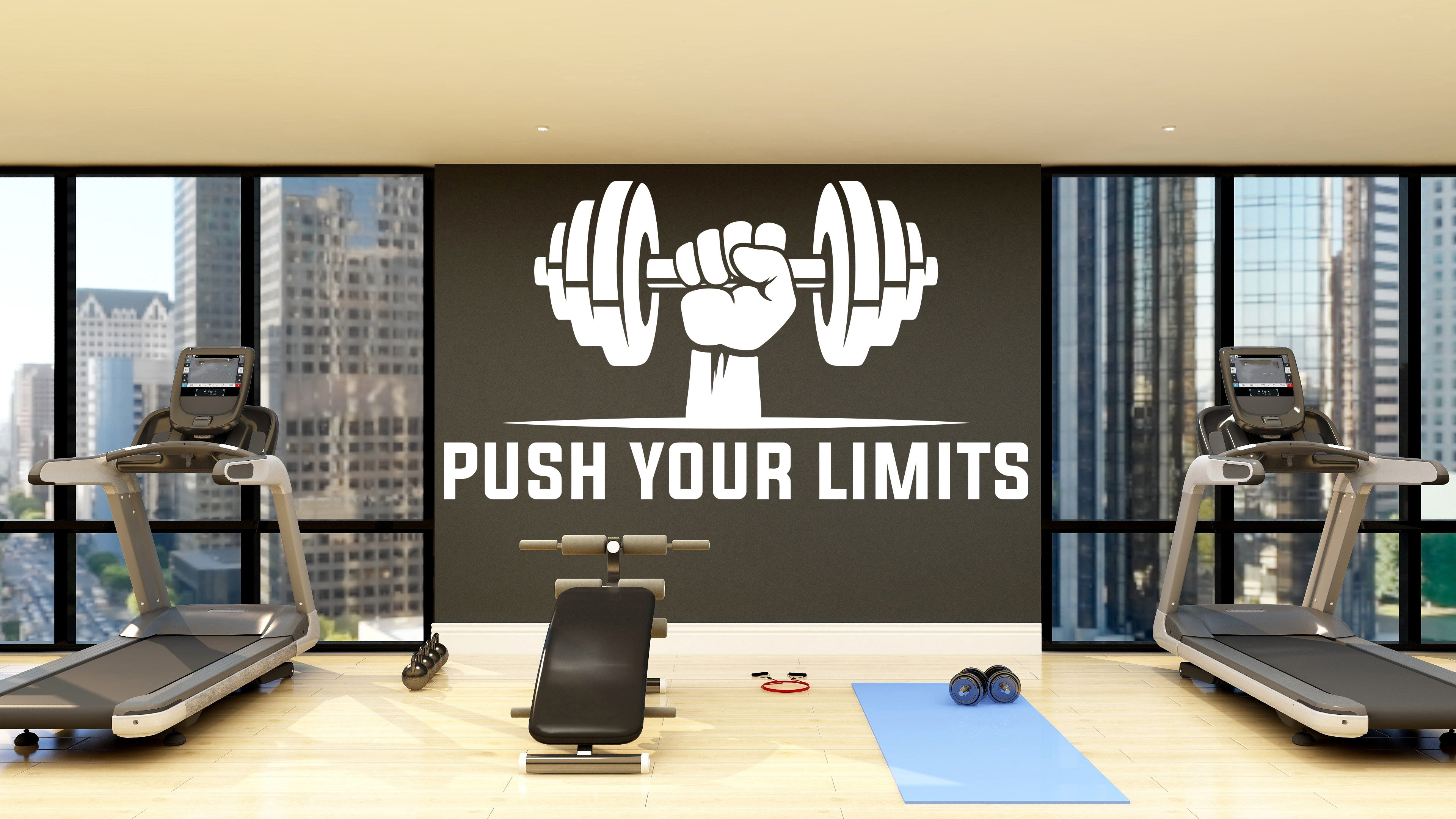 Winston Porter Fitness Wall Art Decor Gym Wall Decals Crossfit Wall ...