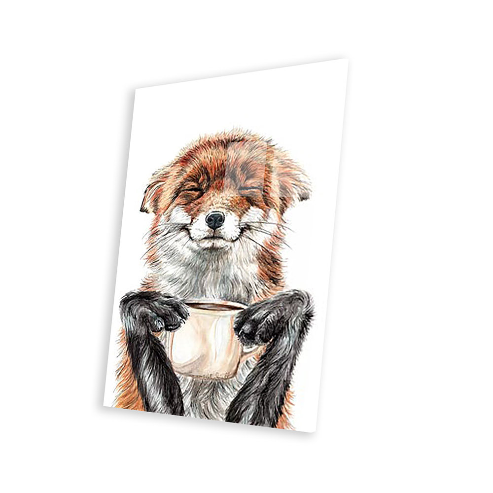 Trinx Morning Fox by Holly Simental - Unframed Graphic Art | Wayfair