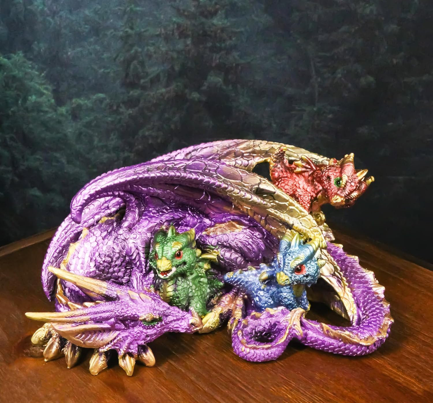 Trinx Magic Mother Dragon Protecting Her Colorful Hatchling Babies ...