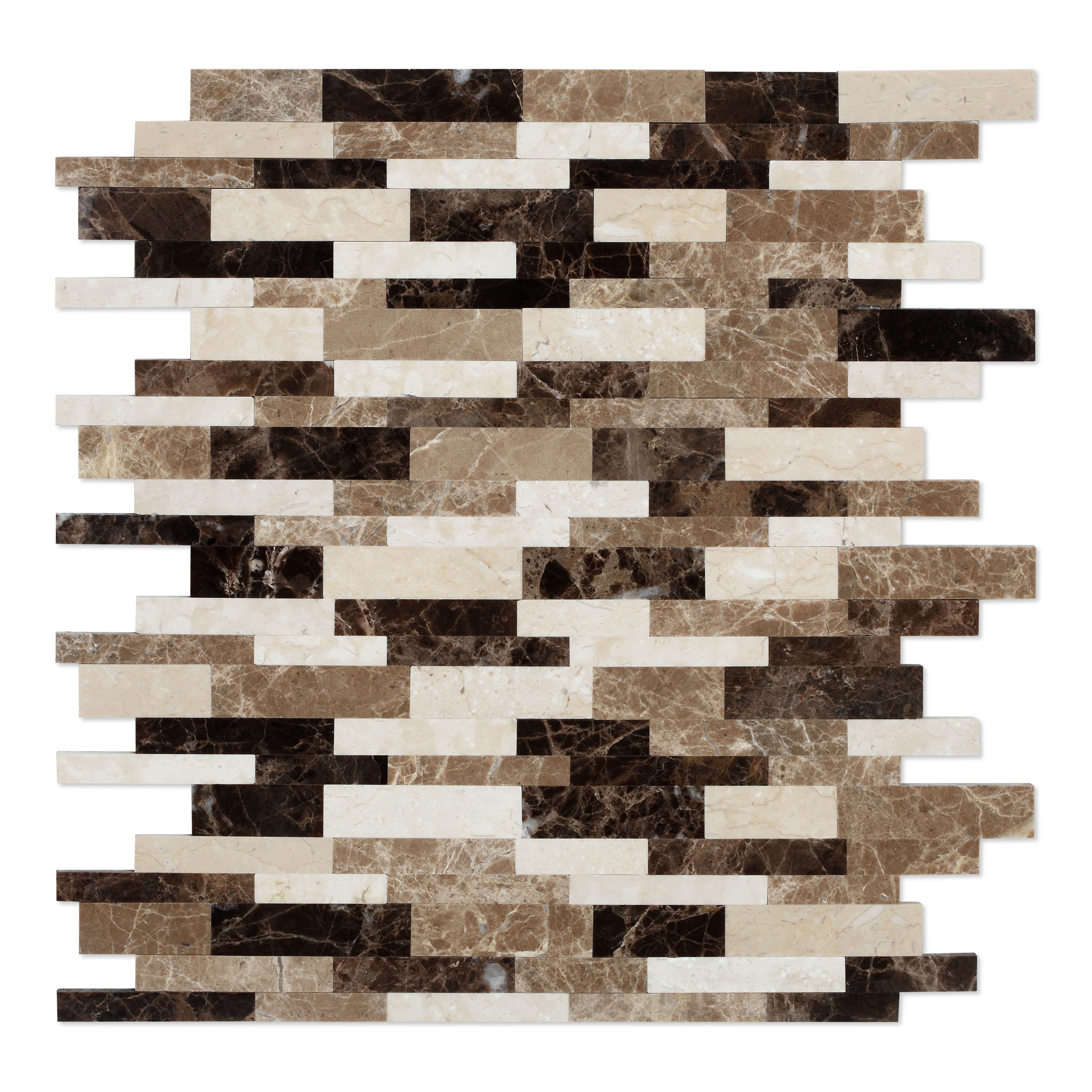 Speed tiles 11.34'' W x 11.65'' L Natural Stone Peel and Stick Mosaic ...