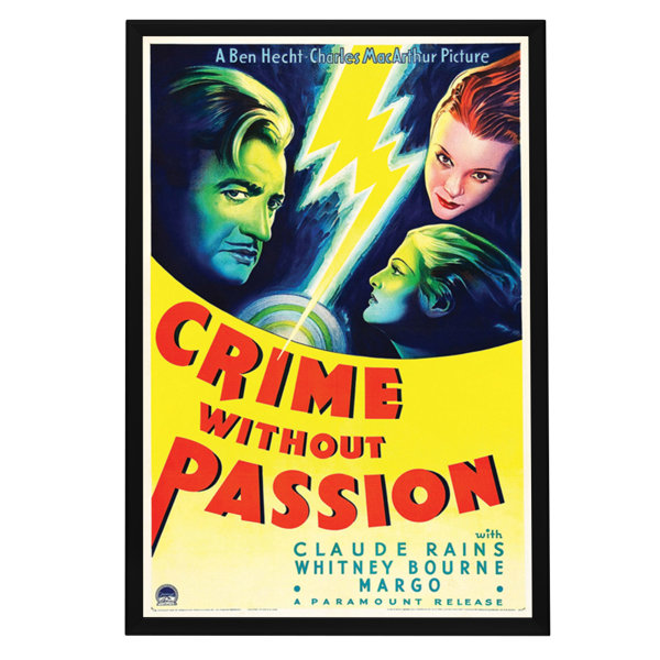 Red Barrel Studio® " Crime Without Passion (1934) " on Paper | Wayfair