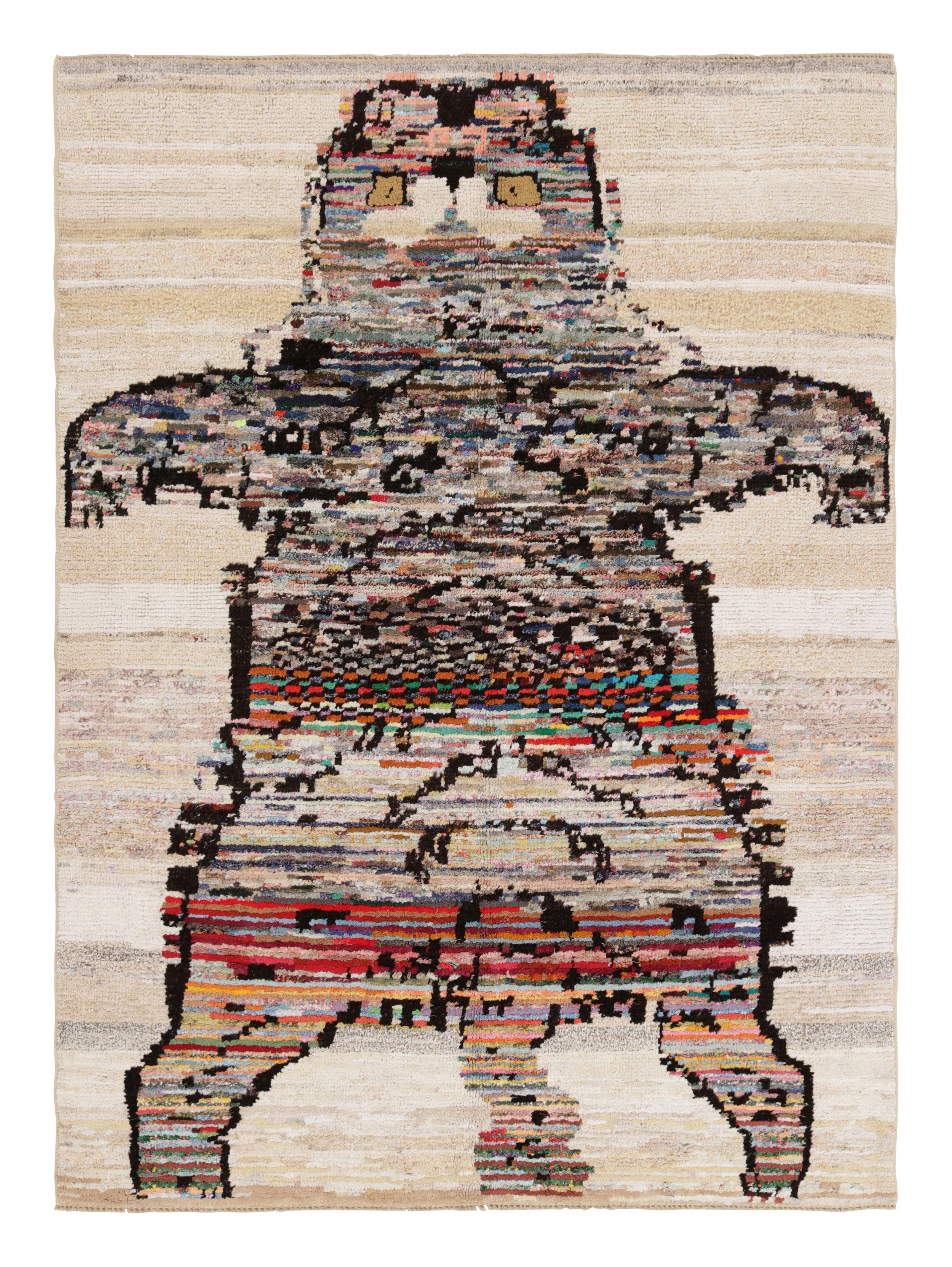 Rug & Kilim’S Tiger Skin Patchwork Rug In Gray With Polychromatic ...