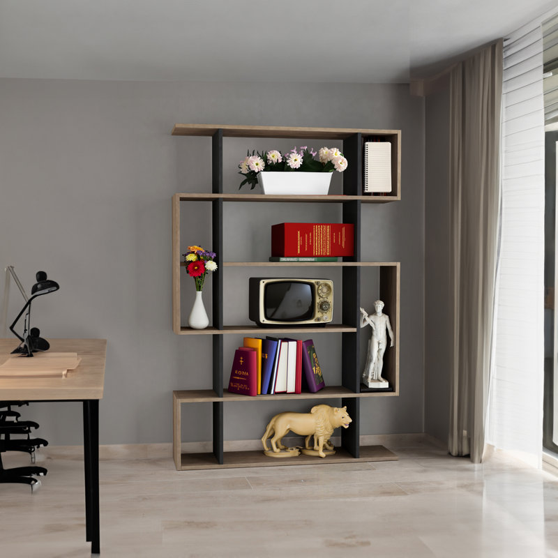Latitude Run® Gitzel Geometric Bookcase | Wayfair