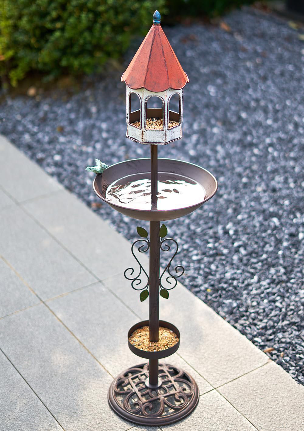 Arlmont & Co. Bird Baths for Outdoors,Metal Bird Bath Garden Yard Decor ...