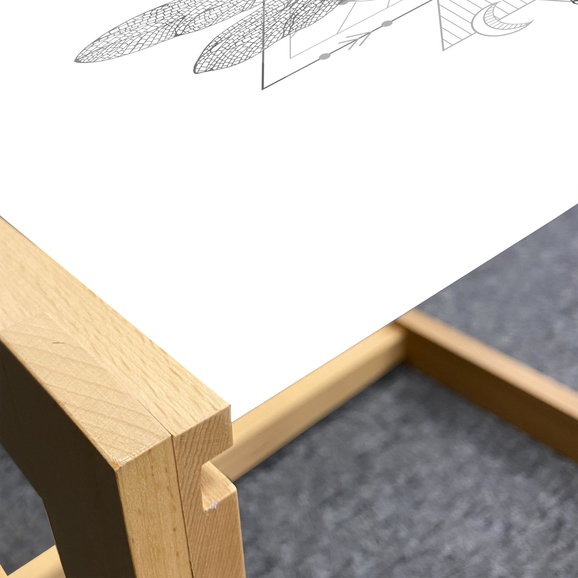 East Urban Home Dragonfly Coffee Table, Contemporary Geometric Bohemian ...