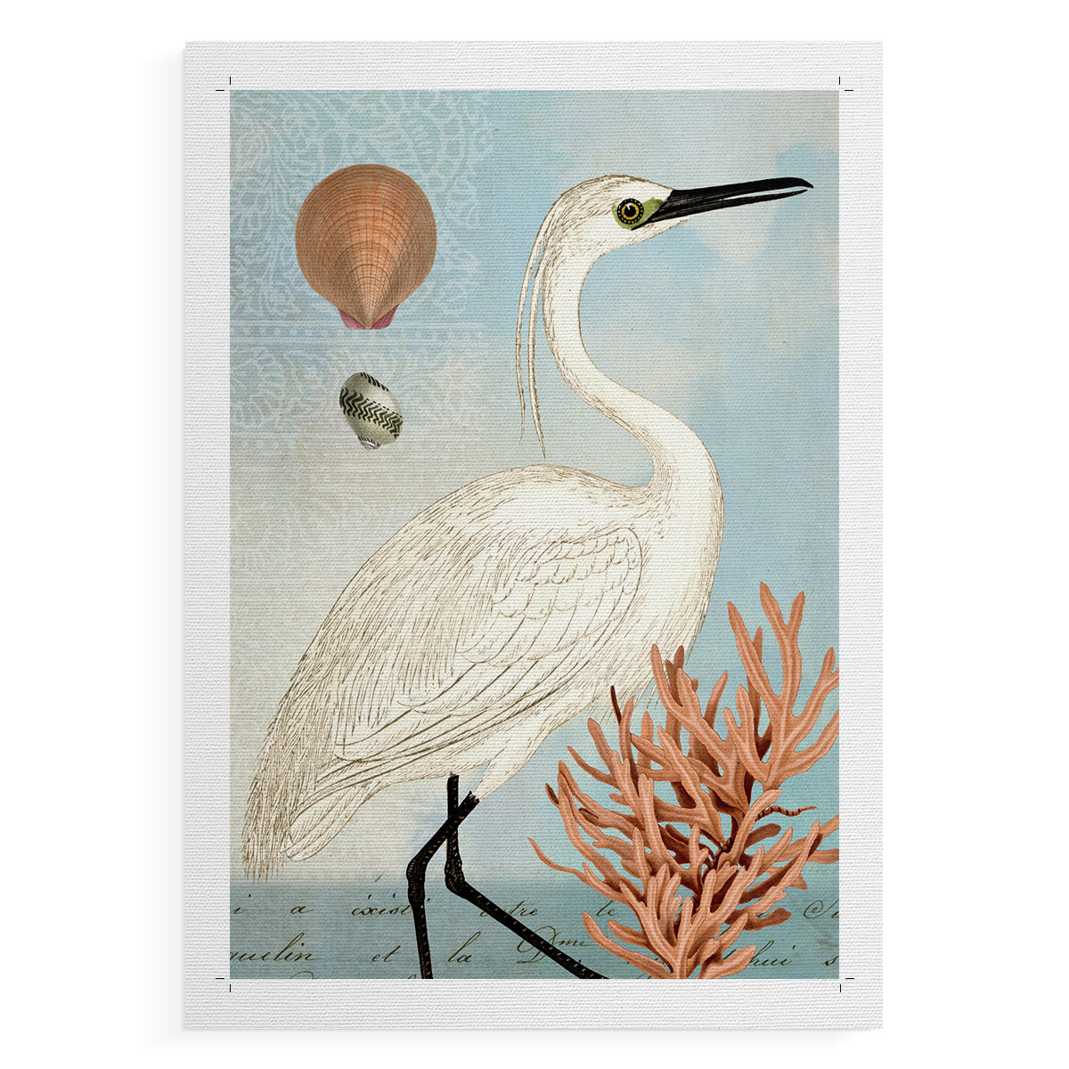 Latitude Run® Blue Egret -Canvas Print Only - NOT FRAMED | Wayfair