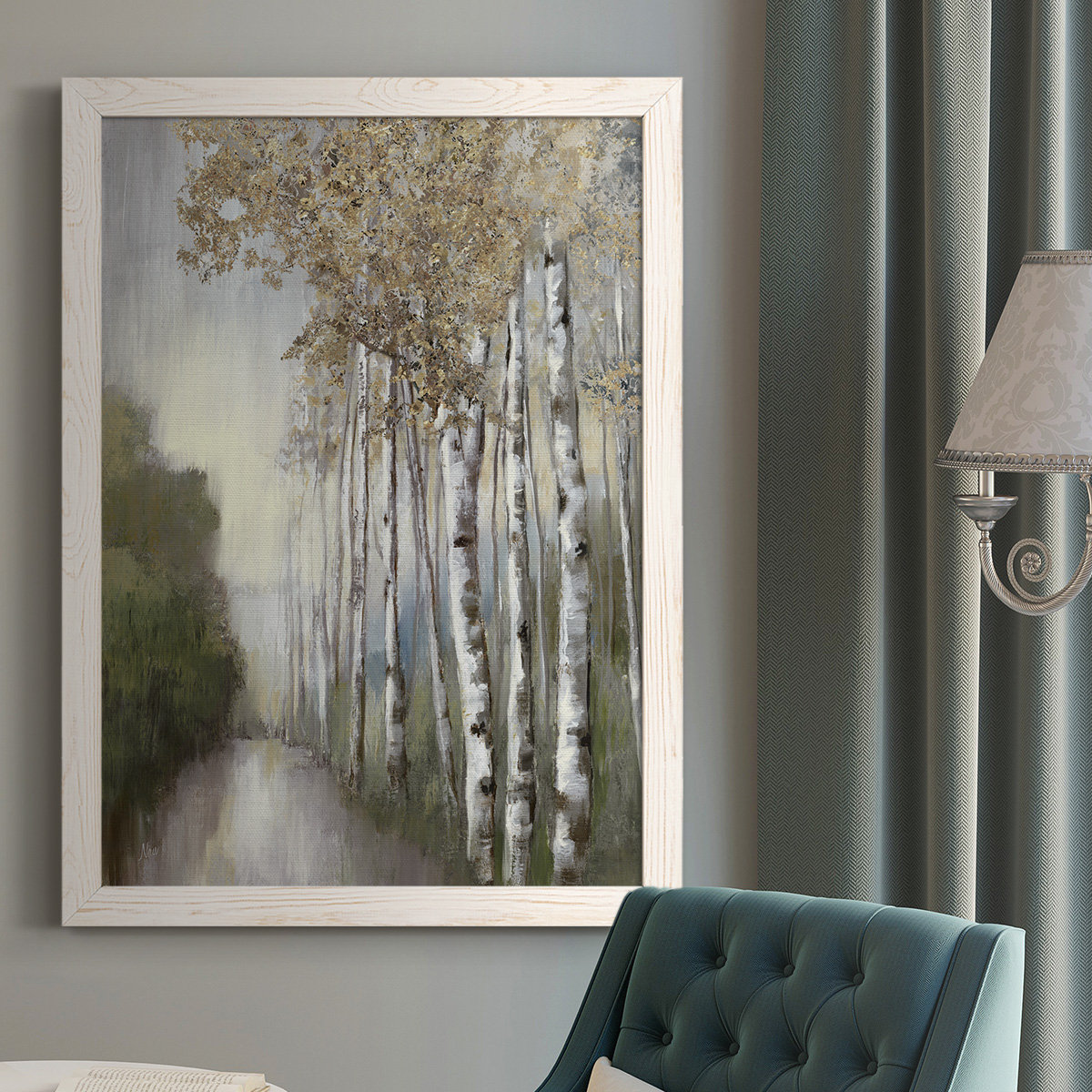 Red Barrel Studio Woodland Walk Neutral-Premium Framed Canvas - Ready ...