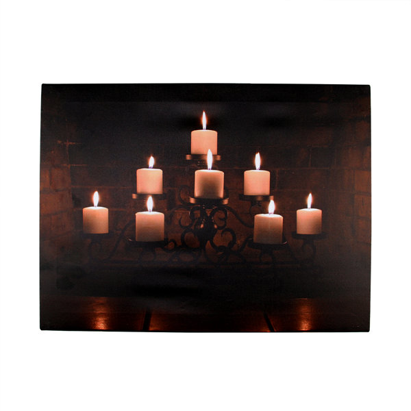 Northlight Seasonal LED Lighted Flickering Rustic Fireplace Candles ...