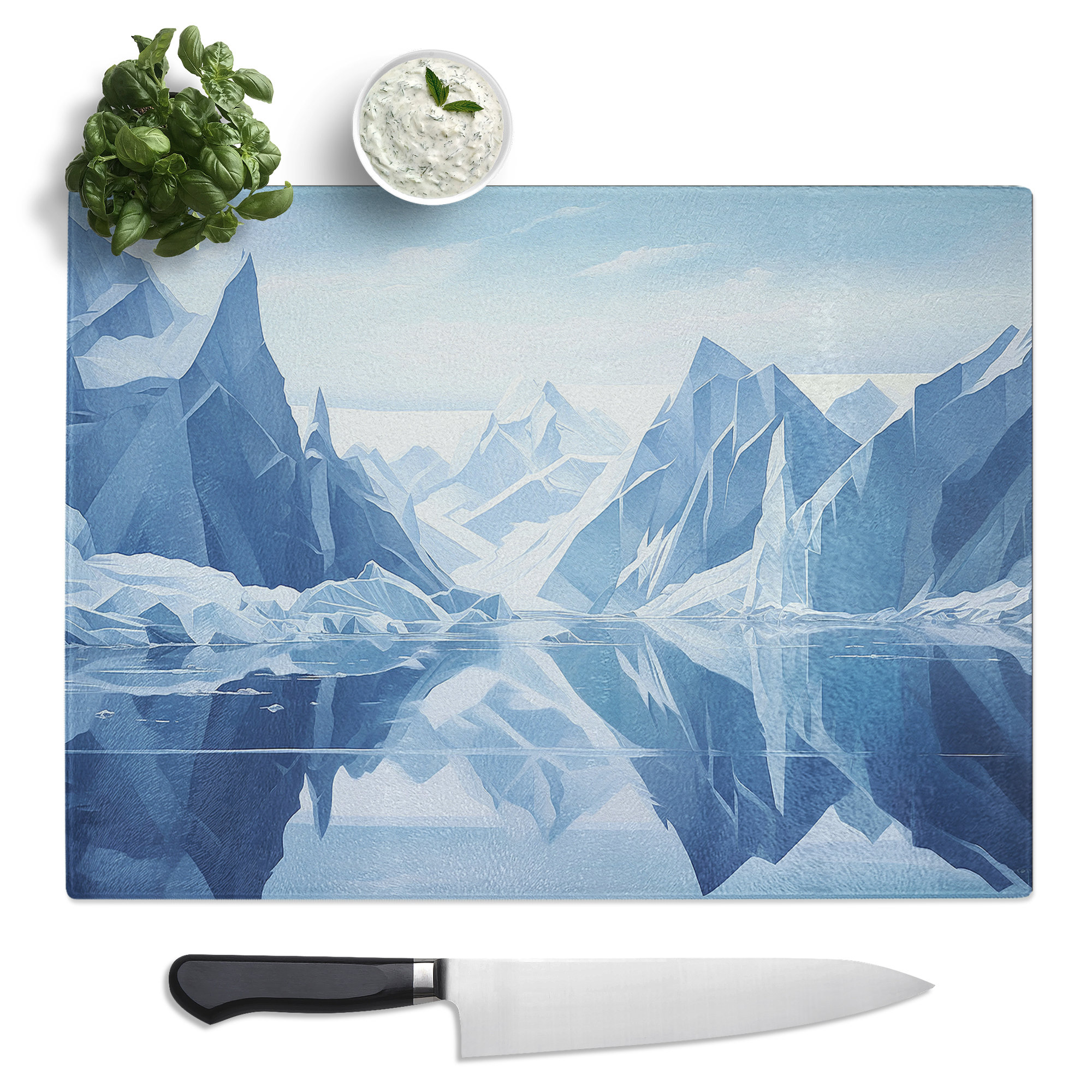 Metro Lane Glacier Minimalism Glass Chopping Board | Wayfair.co.uk