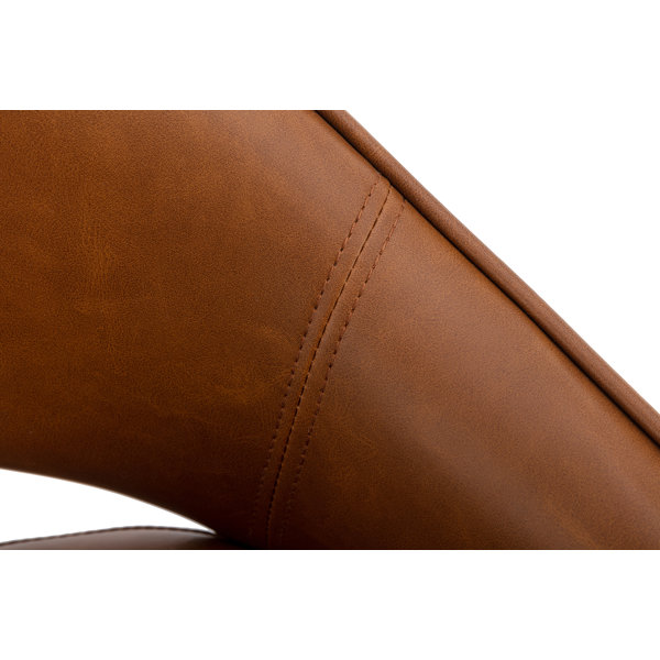 George Oliver Swivel Bar Stools 27'' Counter Stools Faux Leather ...