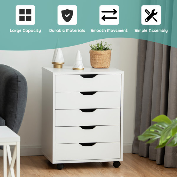 Inbox Zero 5 Drawer Storage Drawer & Reviews | Wayfair