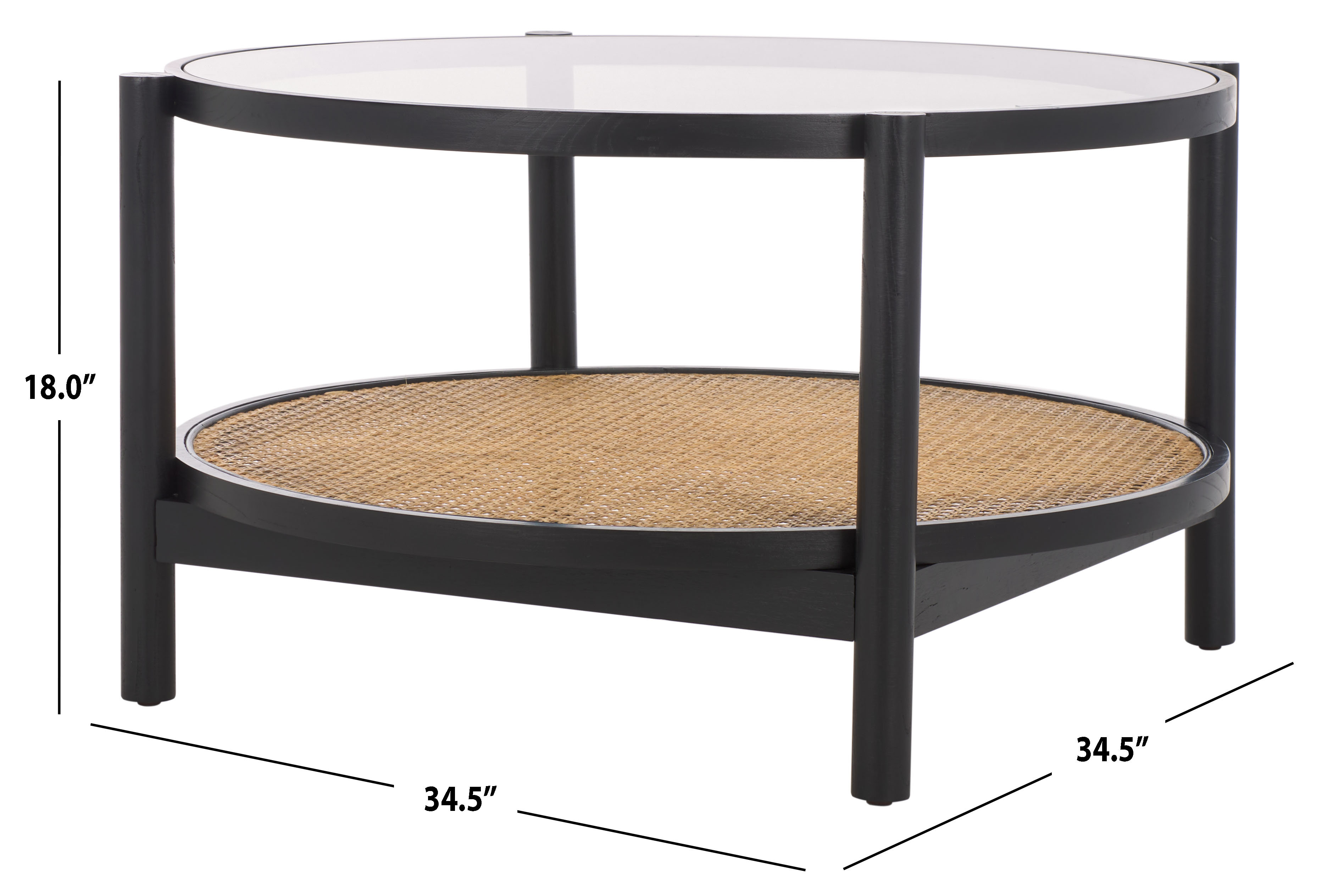 Safavieh Couture Karyna Rattan And Glass Coffee Table | Wayfair