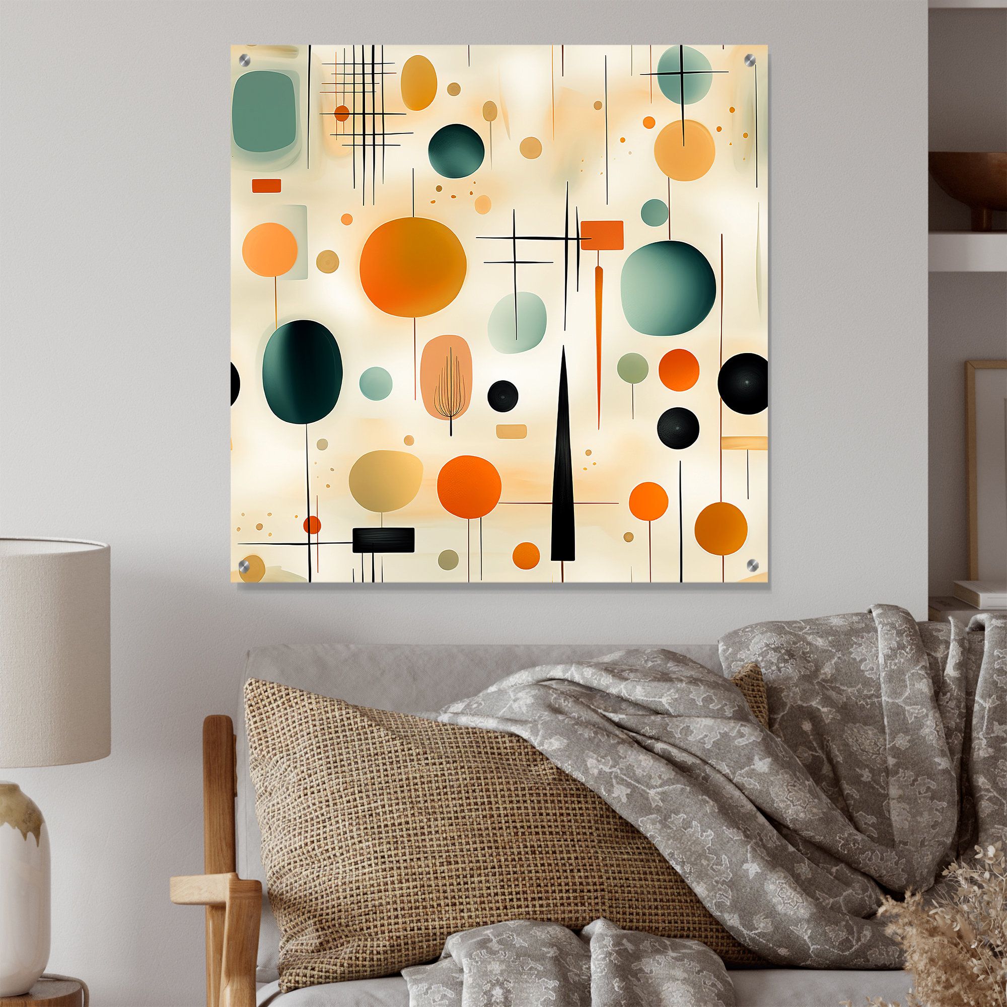 Design Art Mcm Abstract Expressions - Abstract Acrylic Wall Art For ...