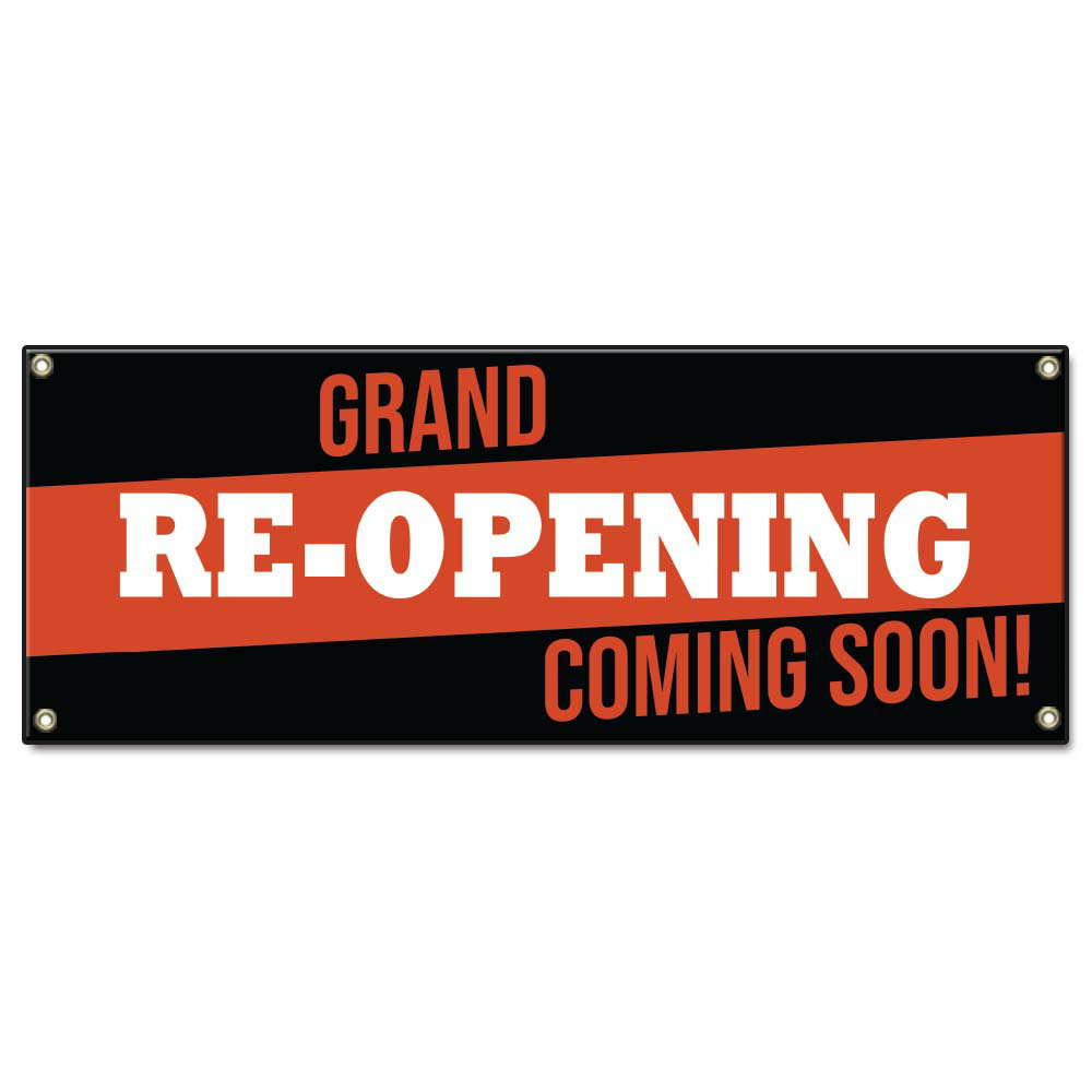 SignMission Grand Re-Opening Coming Soon 24" X 72" Banner | Wayfair