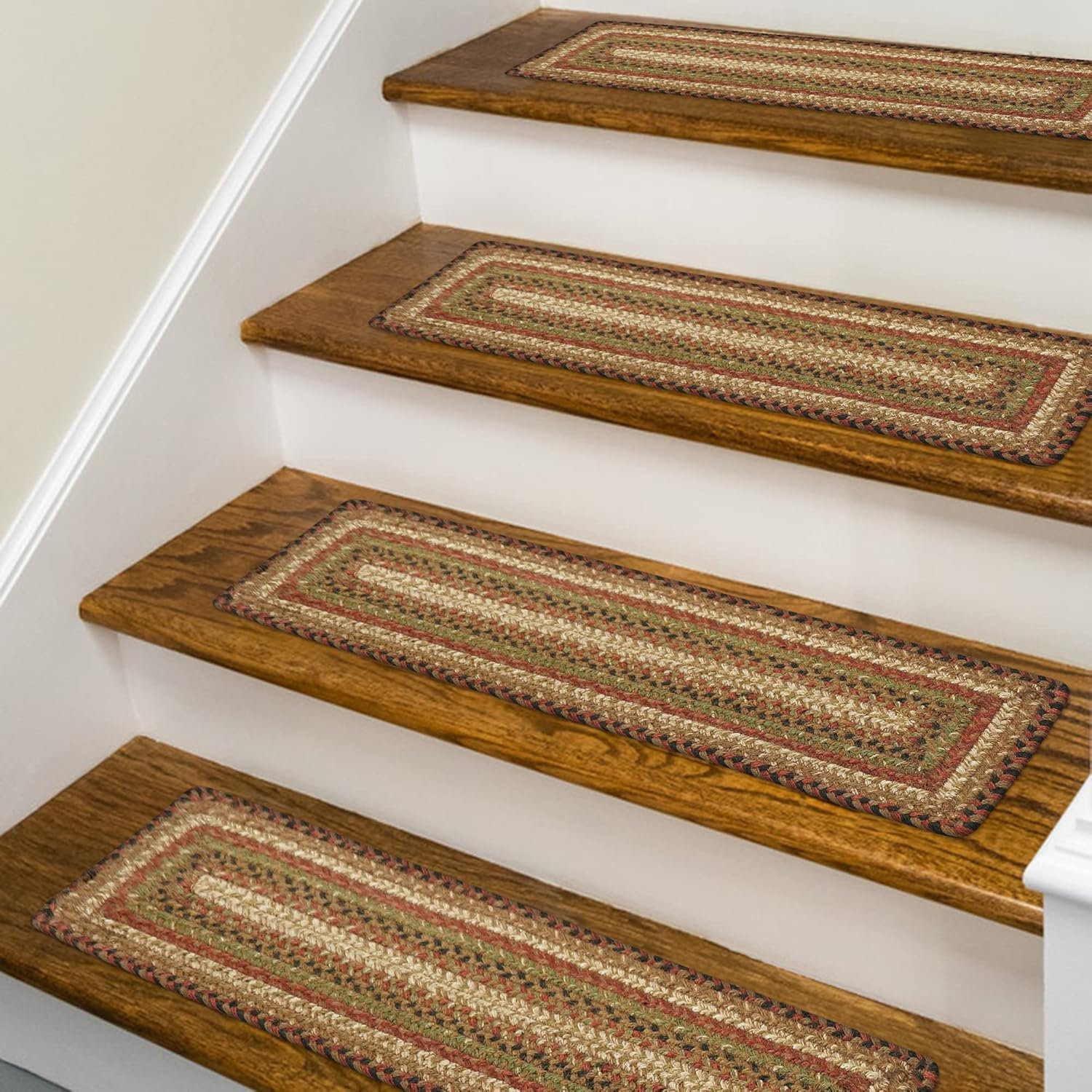 Rosalind Wheeler Homespice Azalea Premium Jute Braided Stair Tread (Set ...