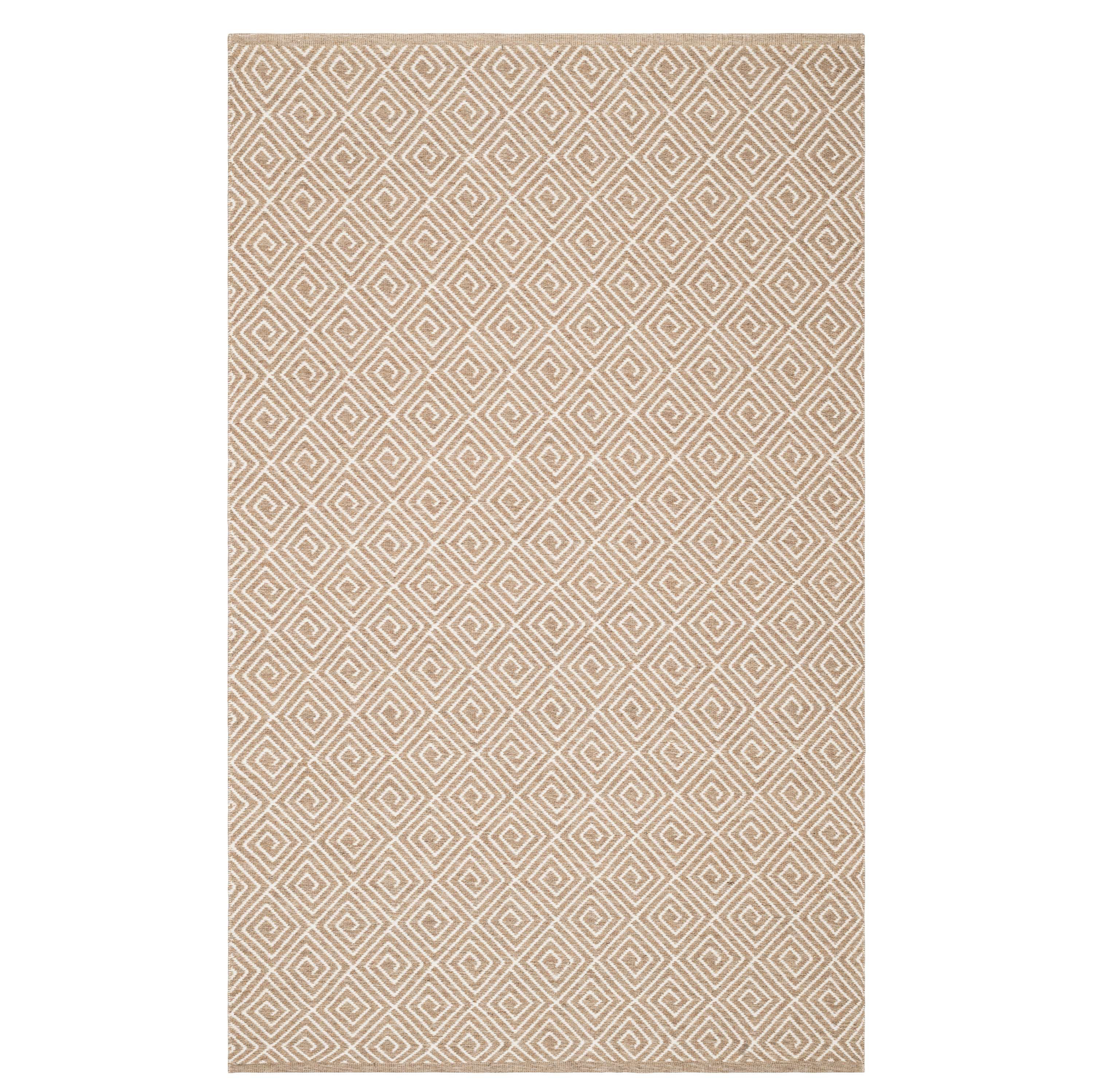 Geo Diamond Natural/Ivory Handwoven Wool Rug | Birch Lane