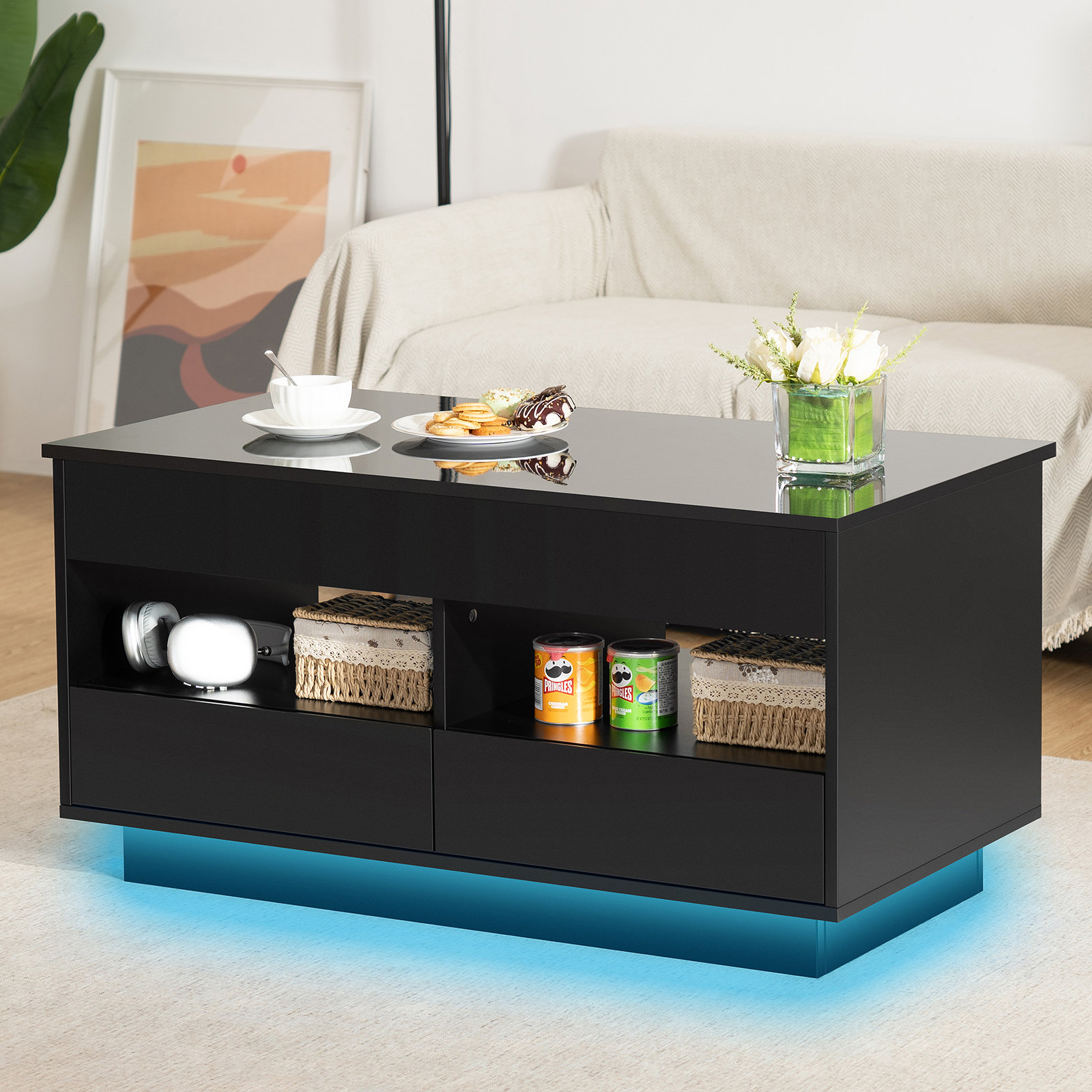 Latitude Run® Pintu Lift Top Enclosed Coffee Table with Storage | Wayfair