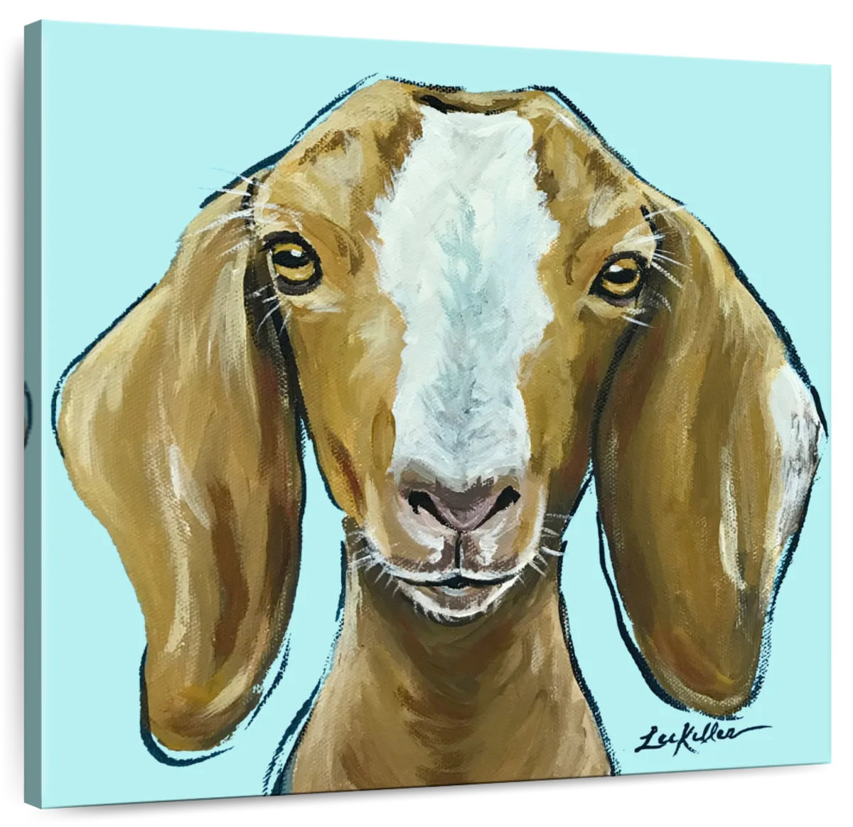 Ebern Designs Brampt Goat Square Blue | Wayfair