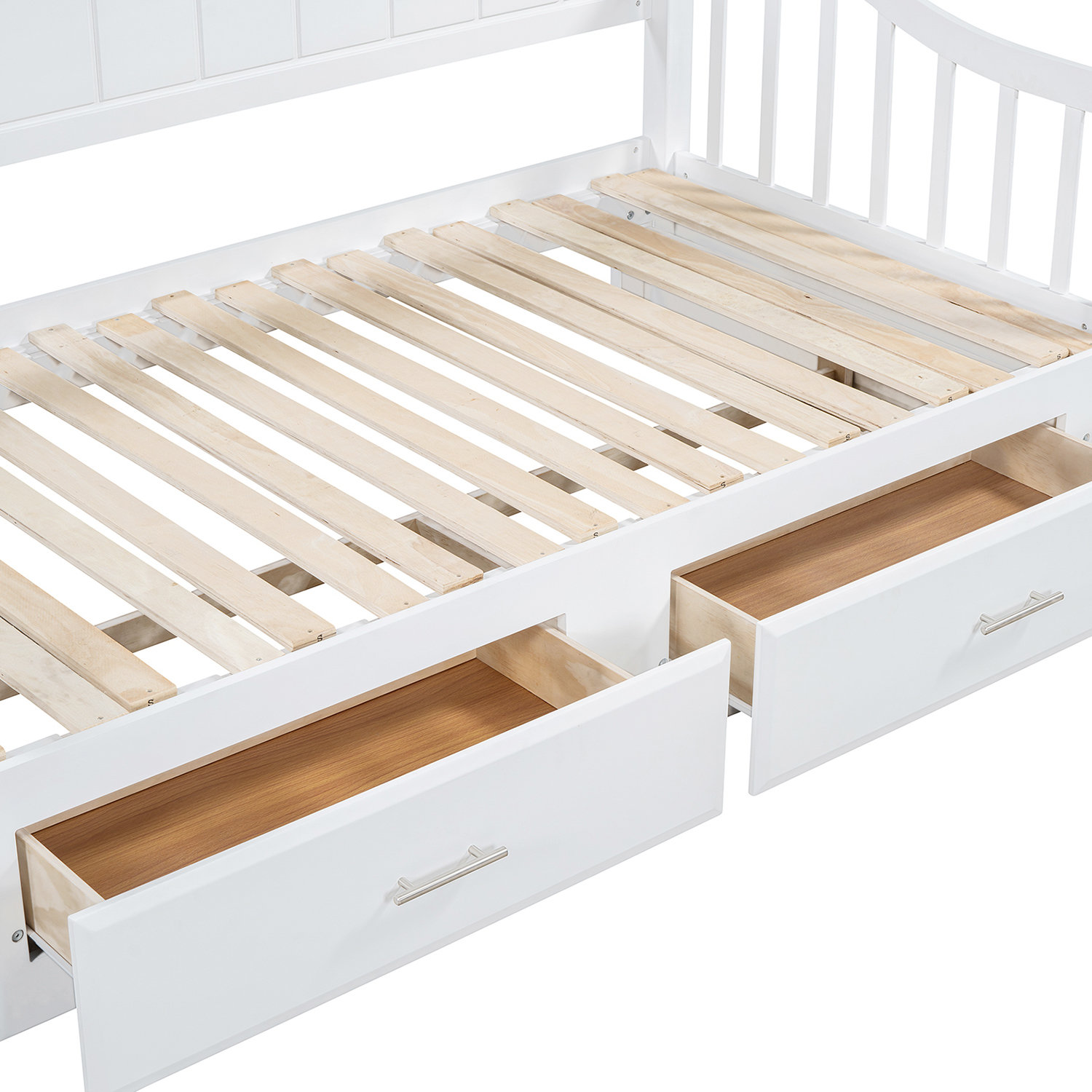 Red Barrel Studio® Wooden Extendable Sofa Bed With Twin Size Trundle ...