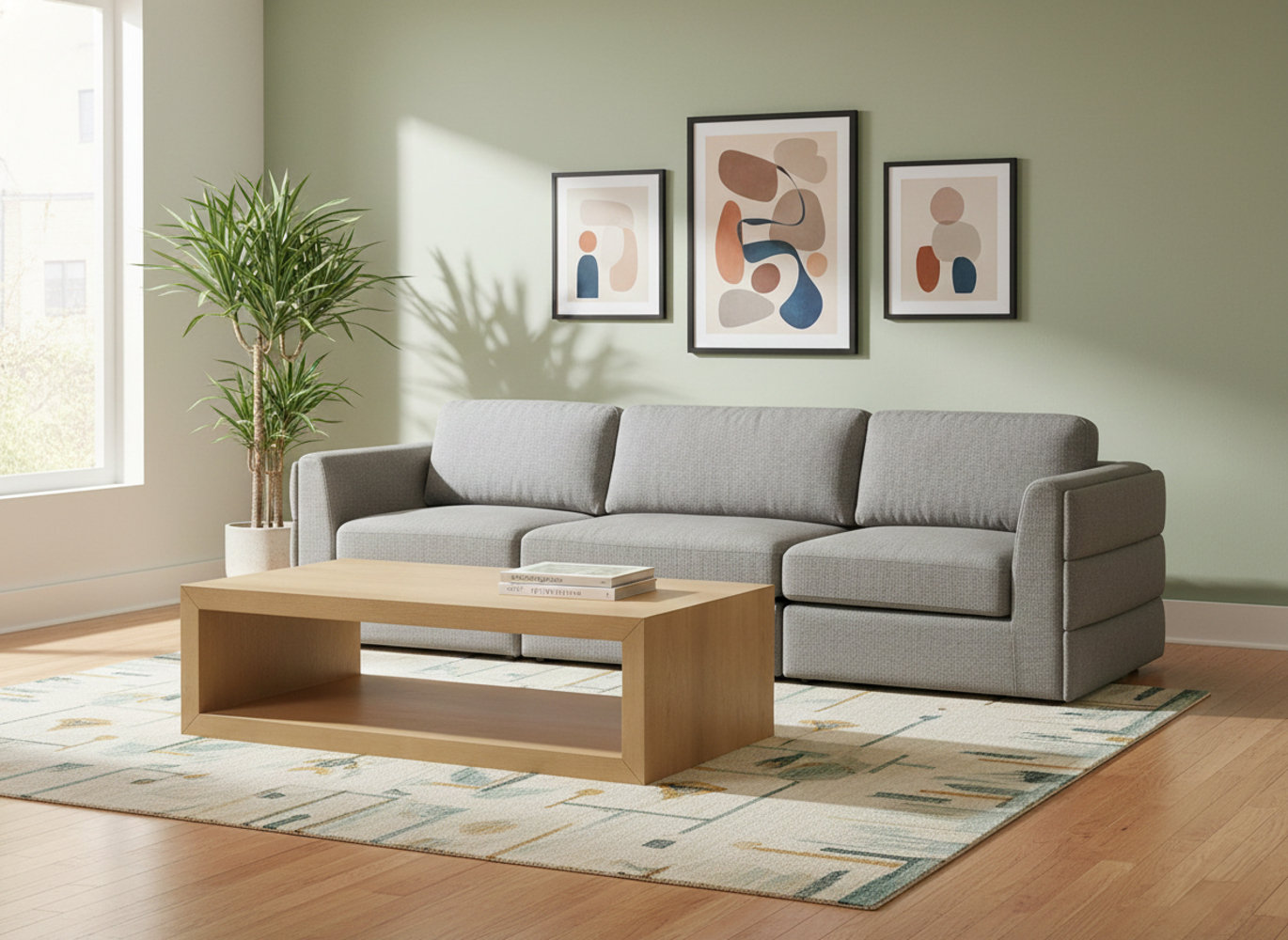 Wrought Studio™ Itoro 114" Square Arm Modular Sofa | Wayfair