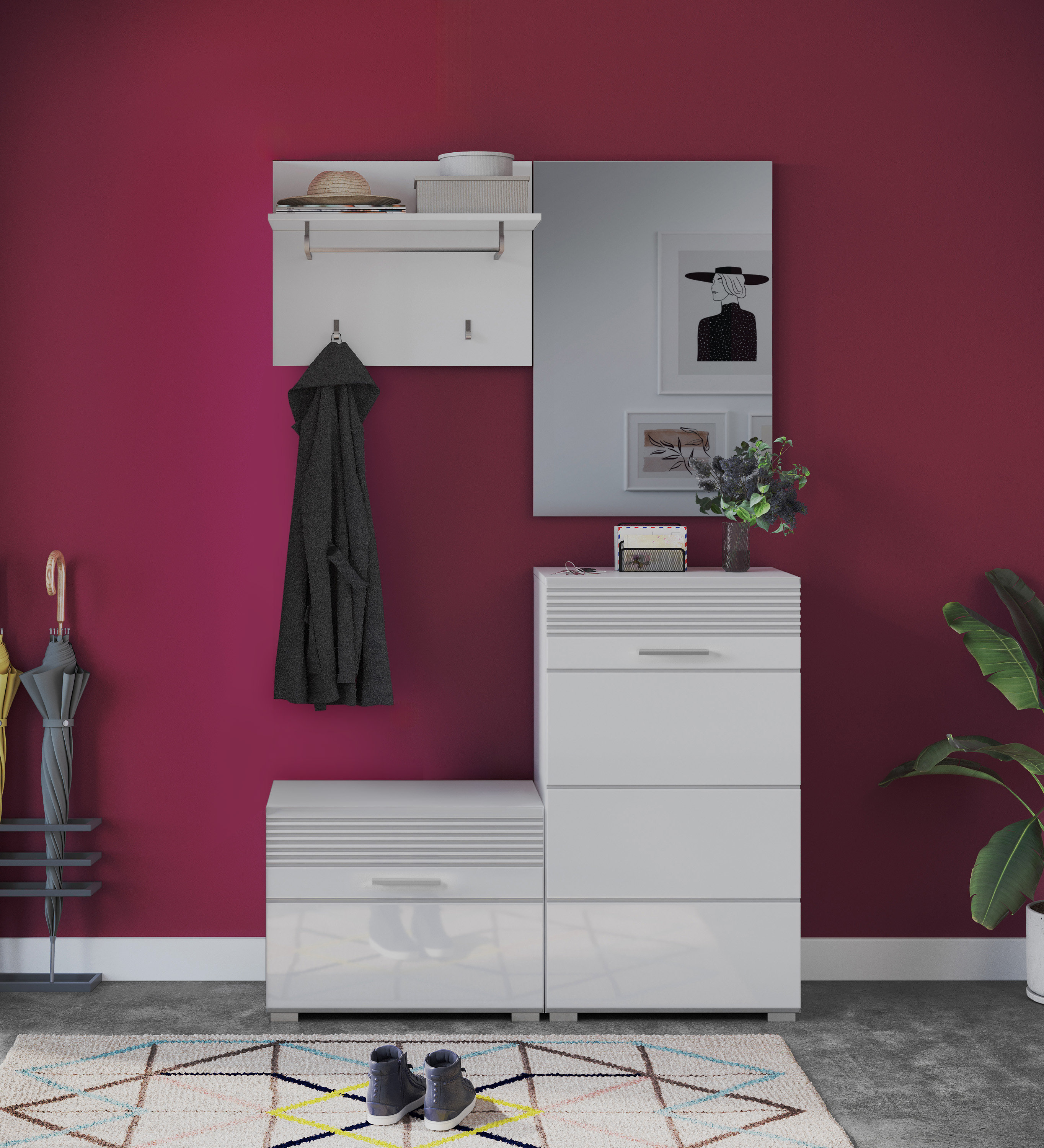 Ebern Designs 4-Piece Wardrobe Combination Hancel | Wayfair.co.uk