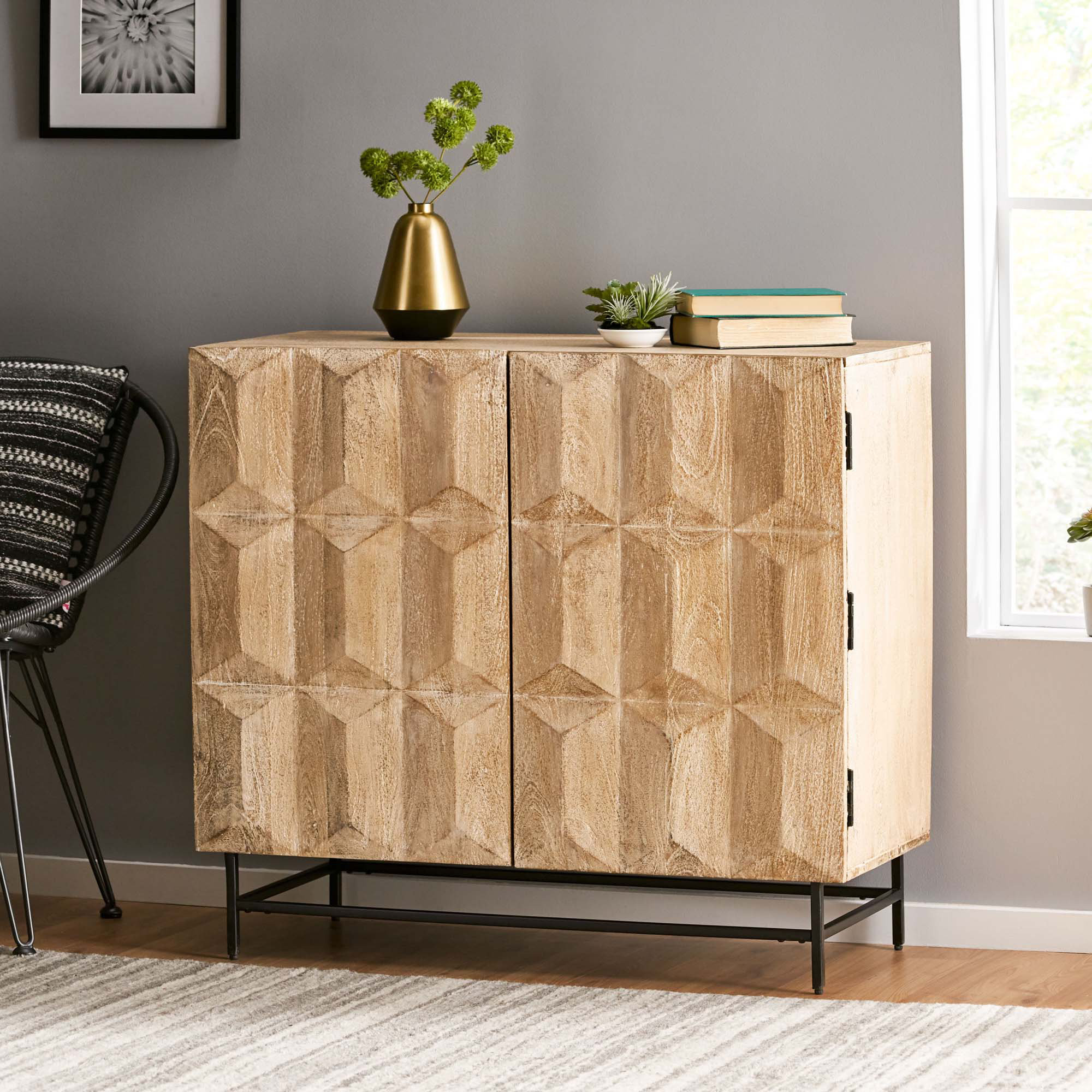 17 Stories Geometry Cabinet Sideboard | Wayfair