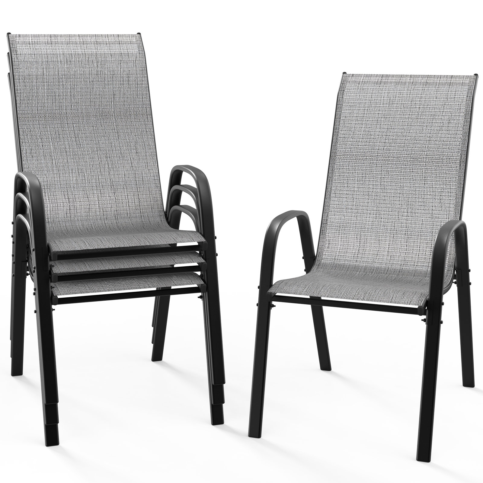 Ebern Designs Outdoor Stackable Dining Chairs(Set Of 4) - Wayfair Canada