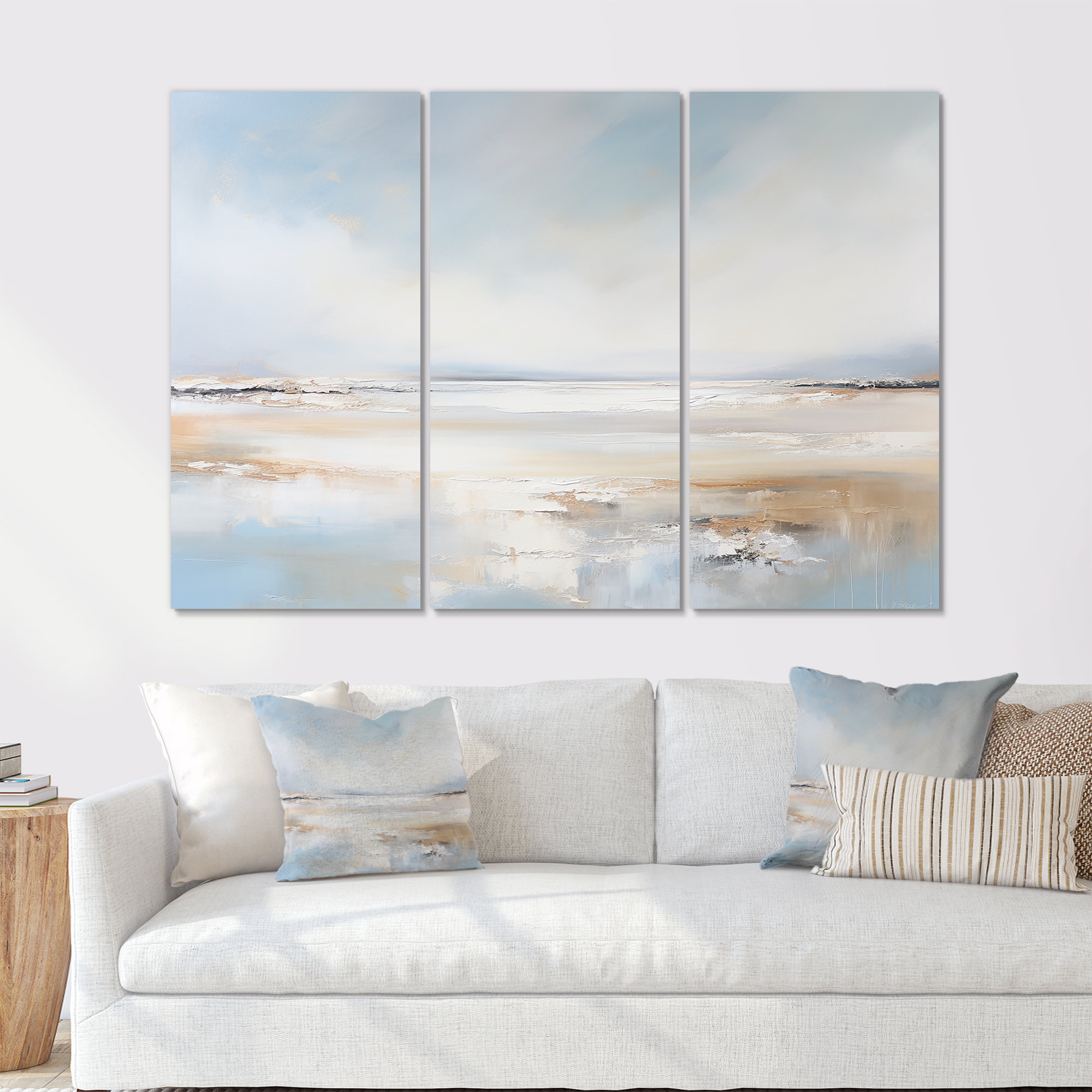 Dovecove Soft Color Beach Horizon I - Coastal Minimalism Wall Art Print ...
