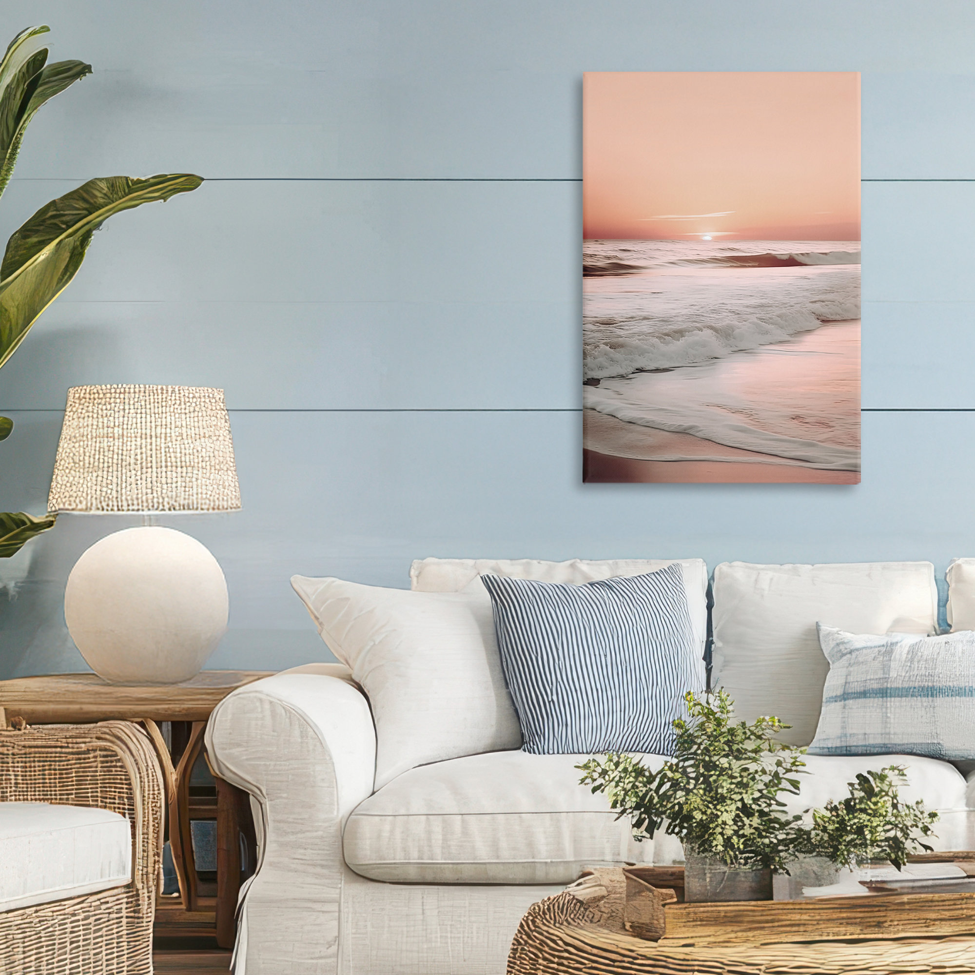 Ebern Designs Apricot Beach View Canvas, design by Decent Exposures ...