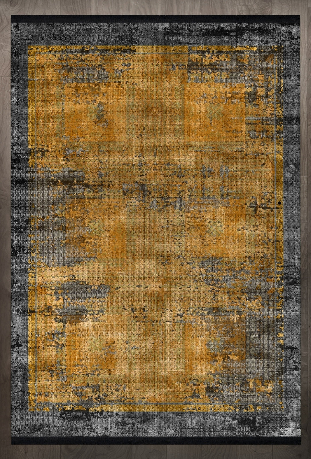 Rugged Road Orange Abstract Cotton Rectangle Digital Print Area Rug ...