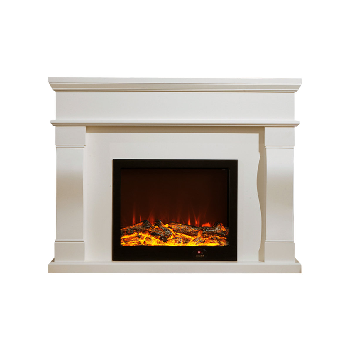 Wildon Home® White Solid + Manufactured Wood Electric Fireplace | Wayfair