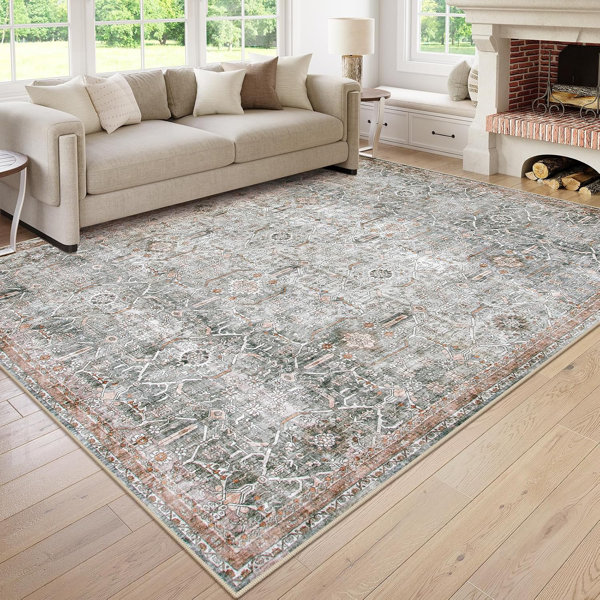 Williston Forge Vintage Tribal Cashmere Washable Area Rug - Soft Full ...