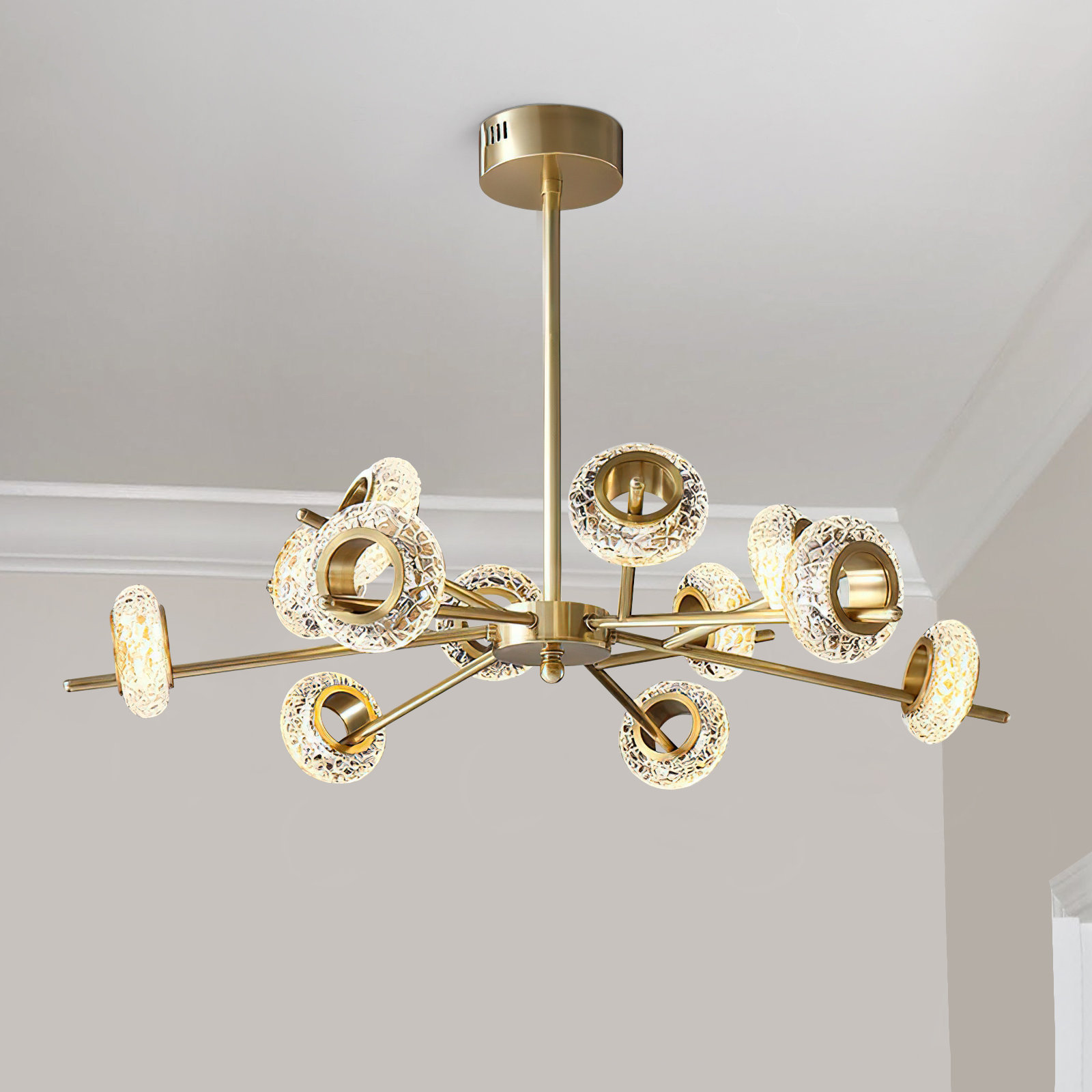 Mercer41 Culbane 12 - Light LED Sputnik Modern Linear Chandelier | Wayfair