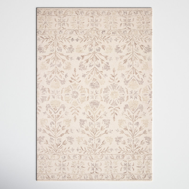 Aden Wool Ivory/Neutral Rug & Reviews | Birch Lane