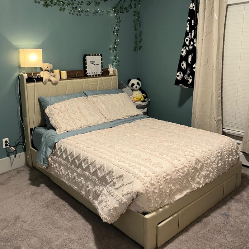 NOMBEL Bedsure Tufted Boho Comforter Set Queen Size -3 Pieces Farmhouse ...