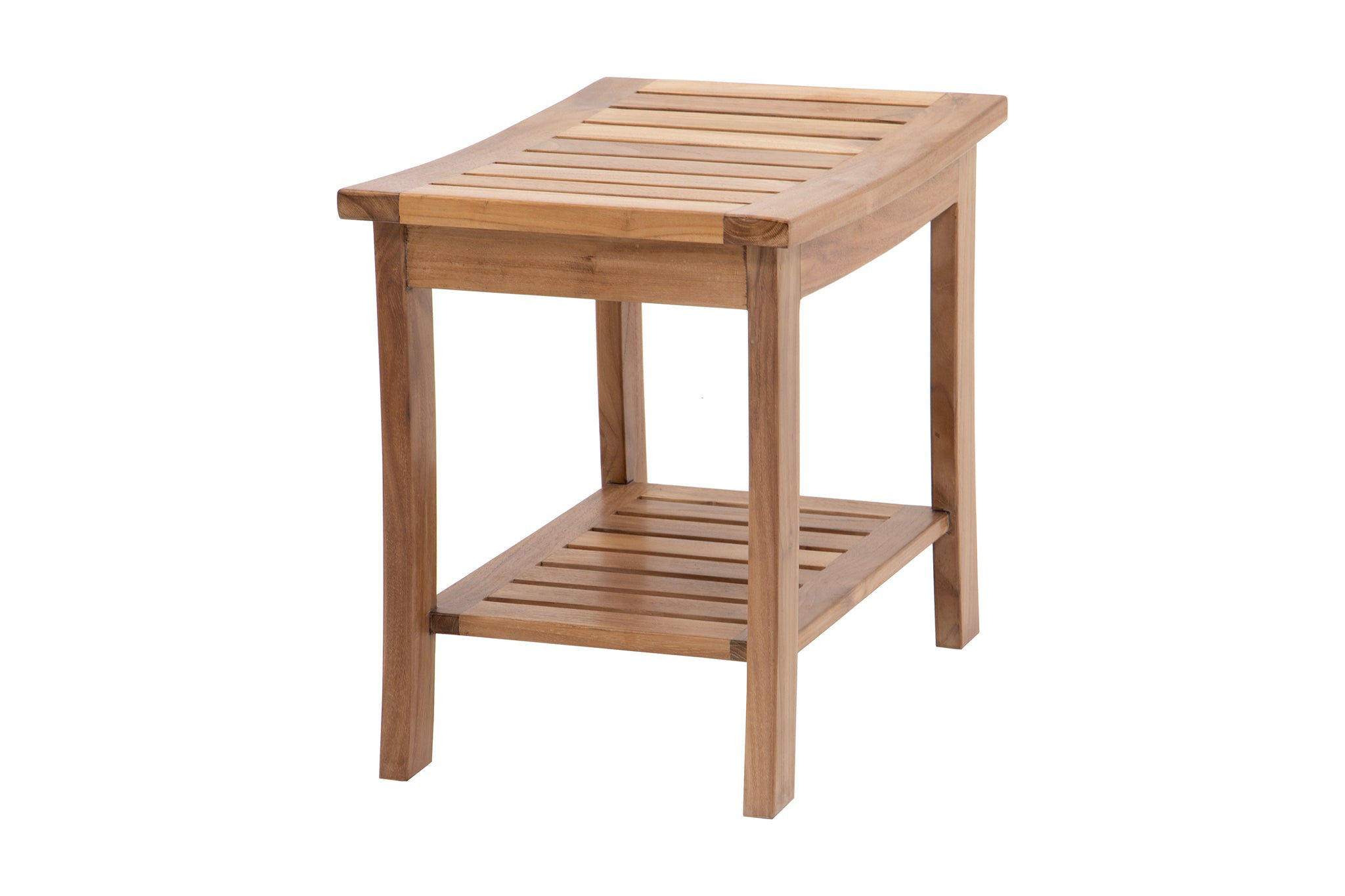 Willow Creek Designs Azusa 13.5"x20.5" Teak Curved Shower Stool | Perigold