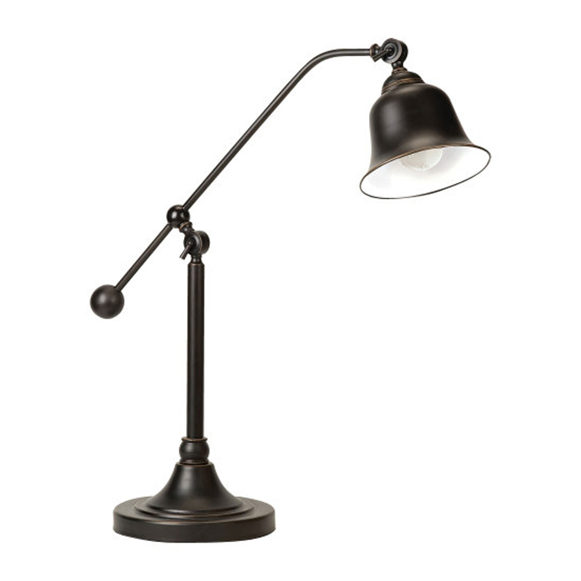 Williston Forge Edmond Dark Bronze Bell Down Bridge Table Lamp ...